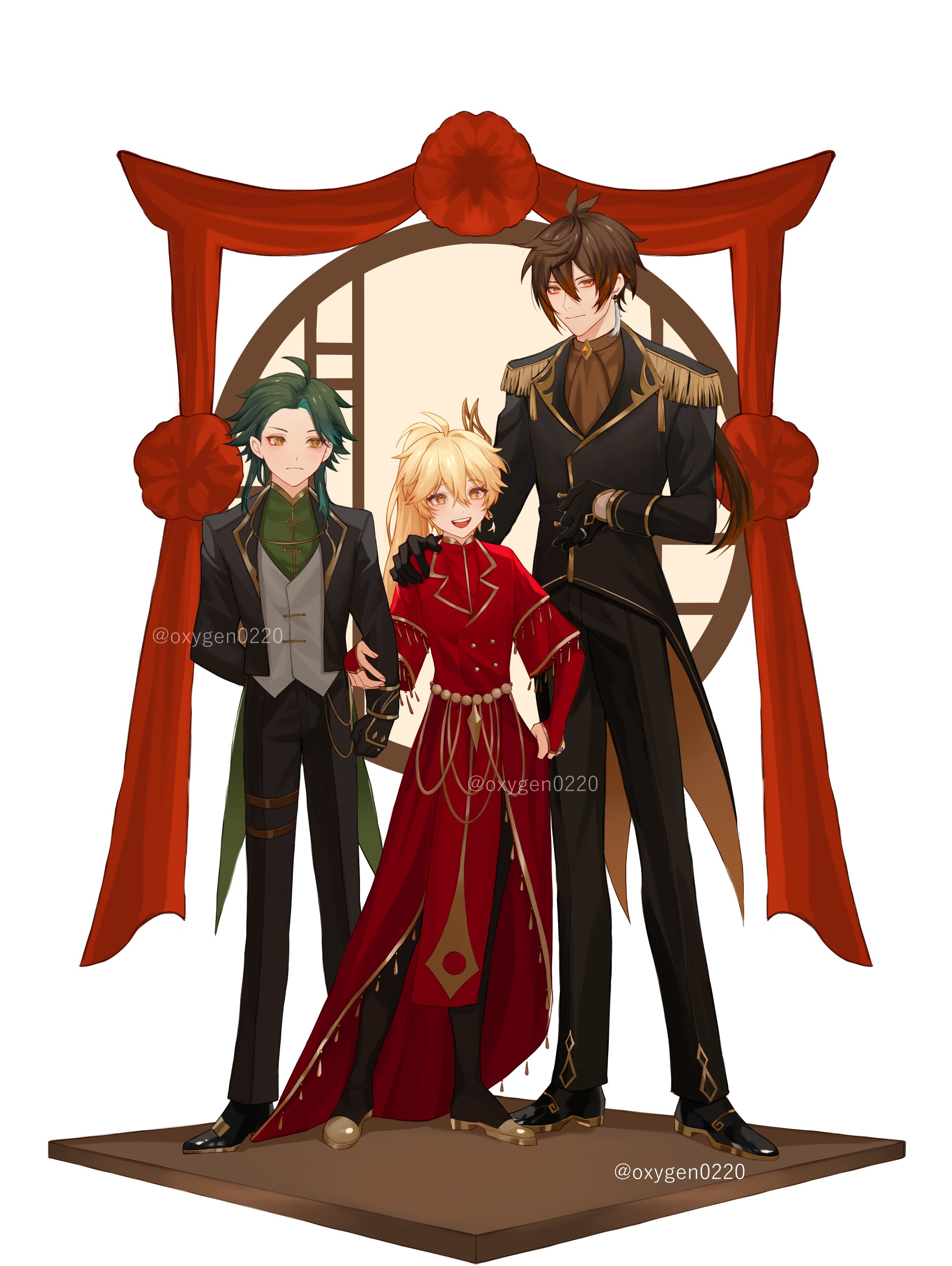 The Big ImageBoard (TBIB) - 3boys absurdres aether (genshin impact) black gloves black jacket ...