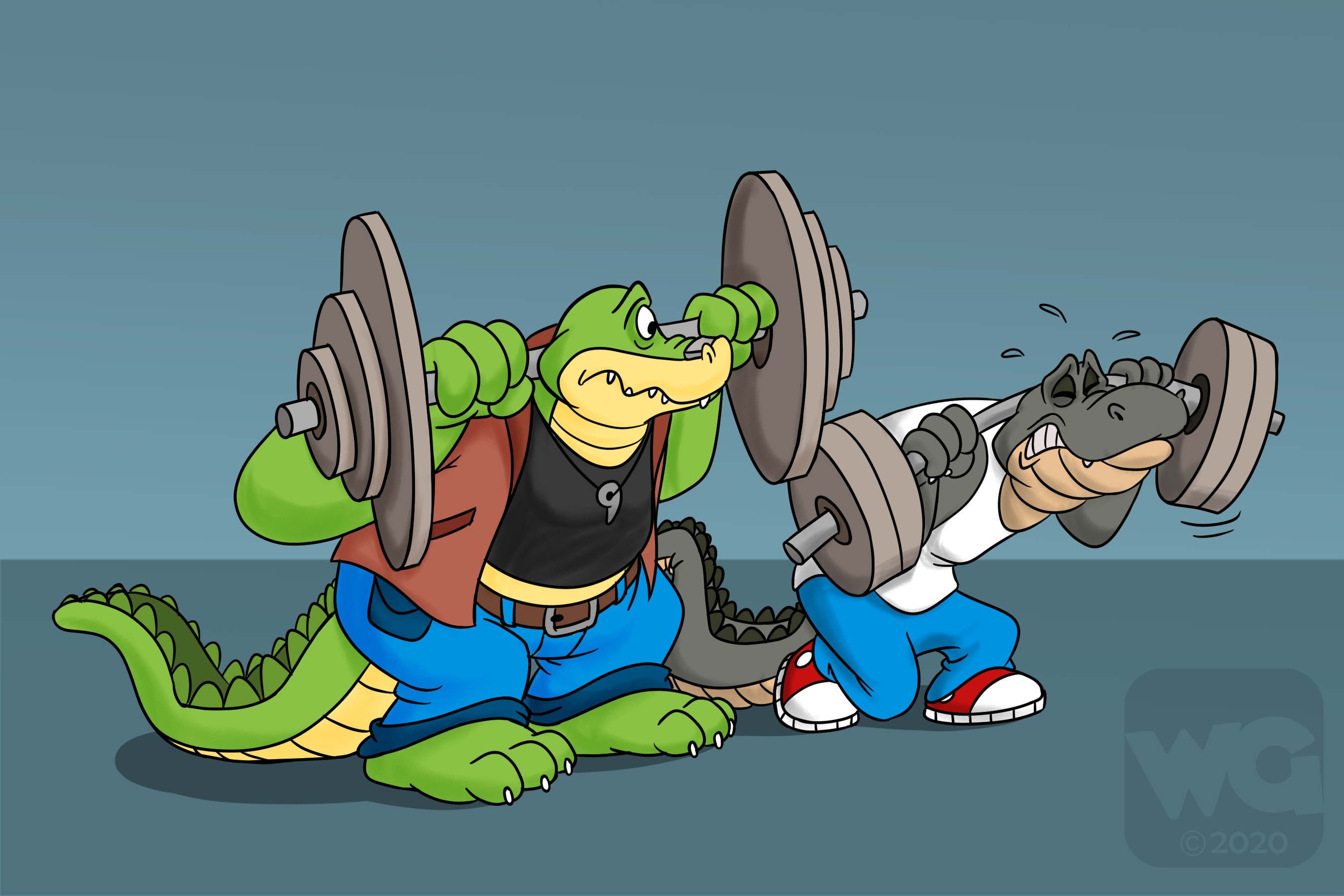 The Big ImageBoard (TBIB) - 2020 3:2 4 fingers alligator alligatorid anthro barbell biped ...