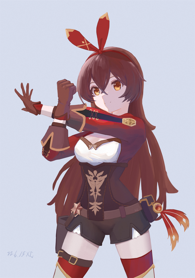 The Big ImageBoard (TBIB) - 1girl amber (genshin impact) bangs belt breasts brown eyes brown ...