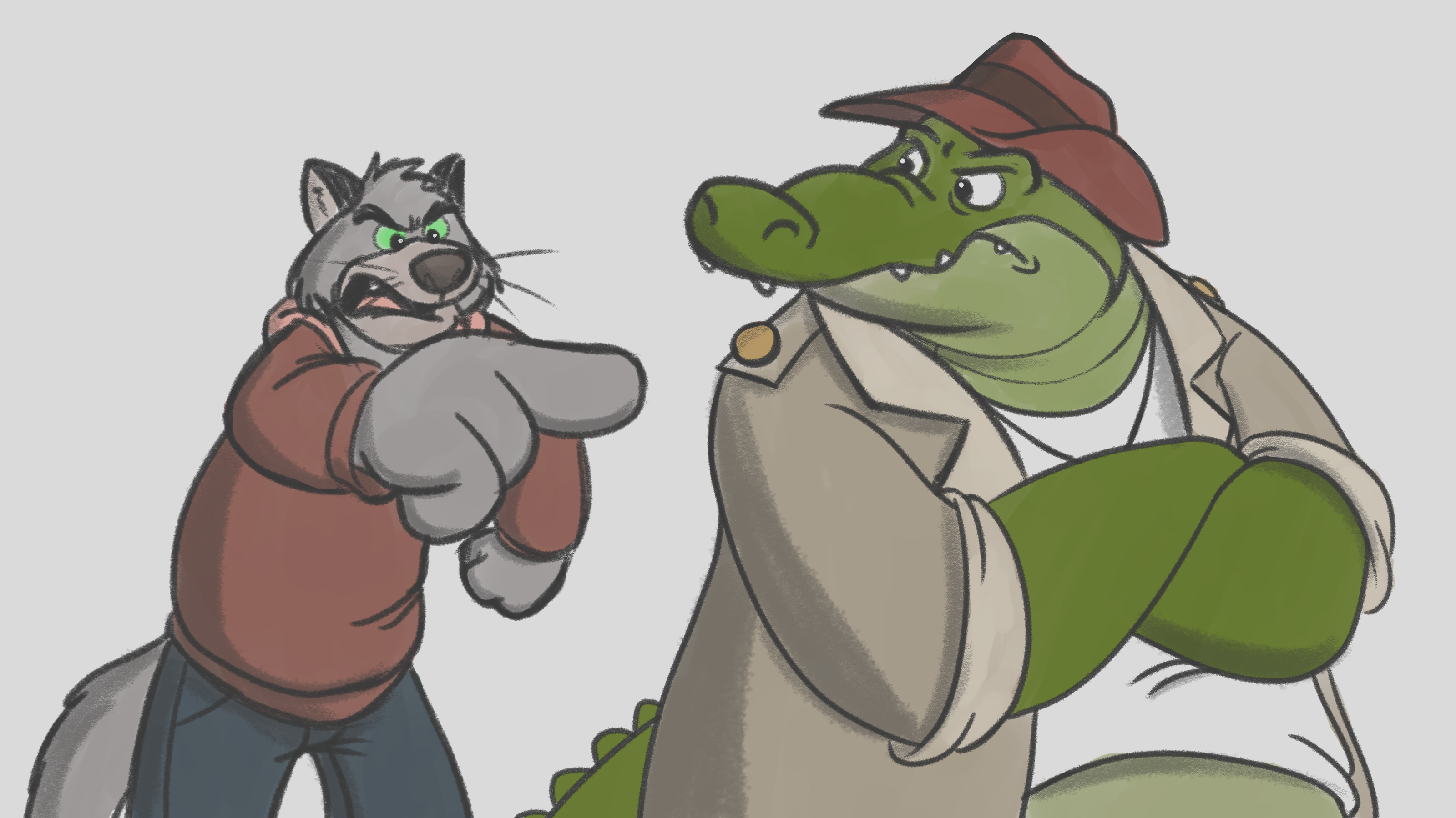 The Big ImageBoard (TBIB) - 16:9 absurd res alligator alligatorid anthro bottomwear brok (brok ...