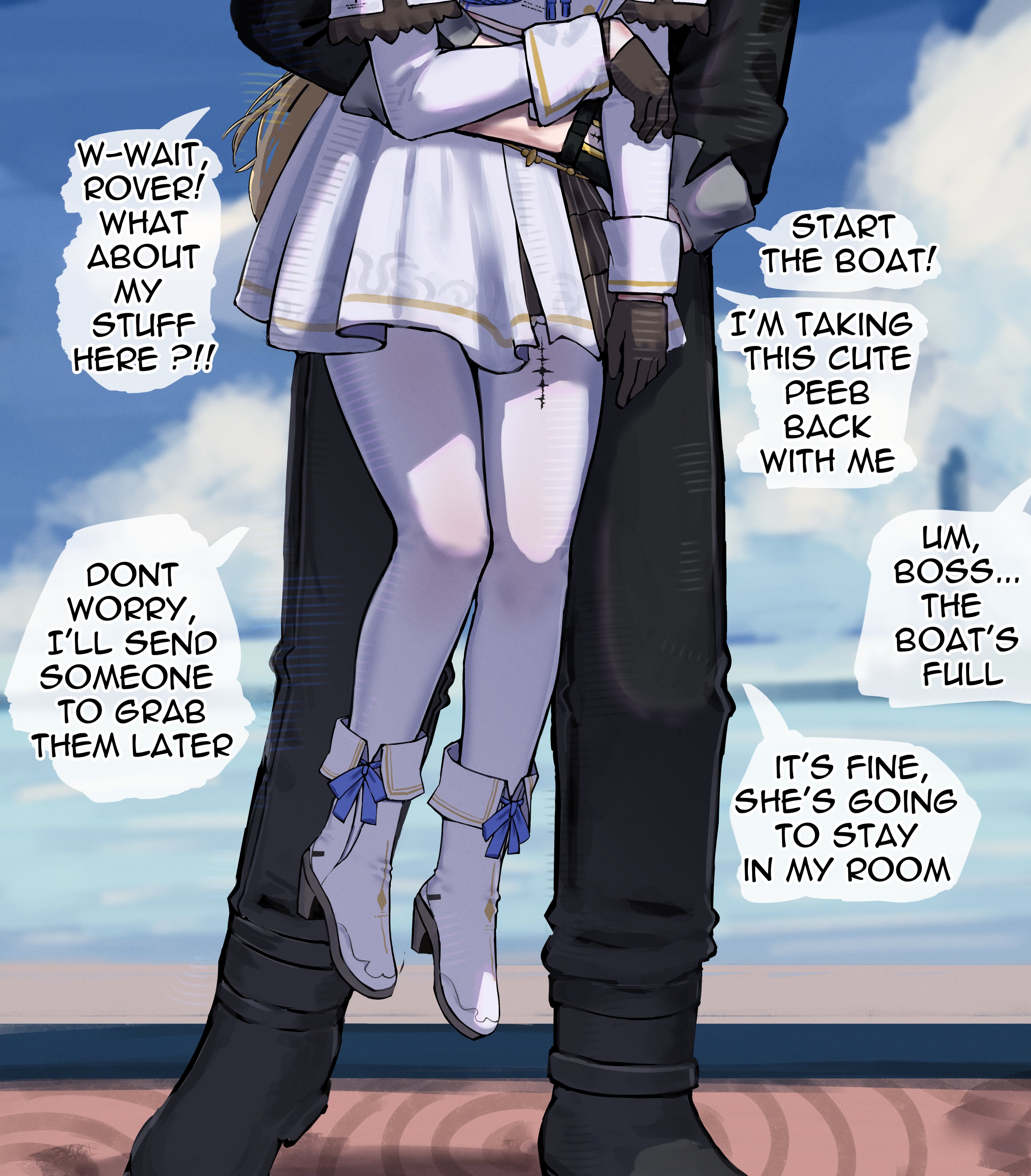 The Big ImageBoard (TBIB) - 1boy 1girl 2na (blue2na) absurdres black gloves black jacket black ...