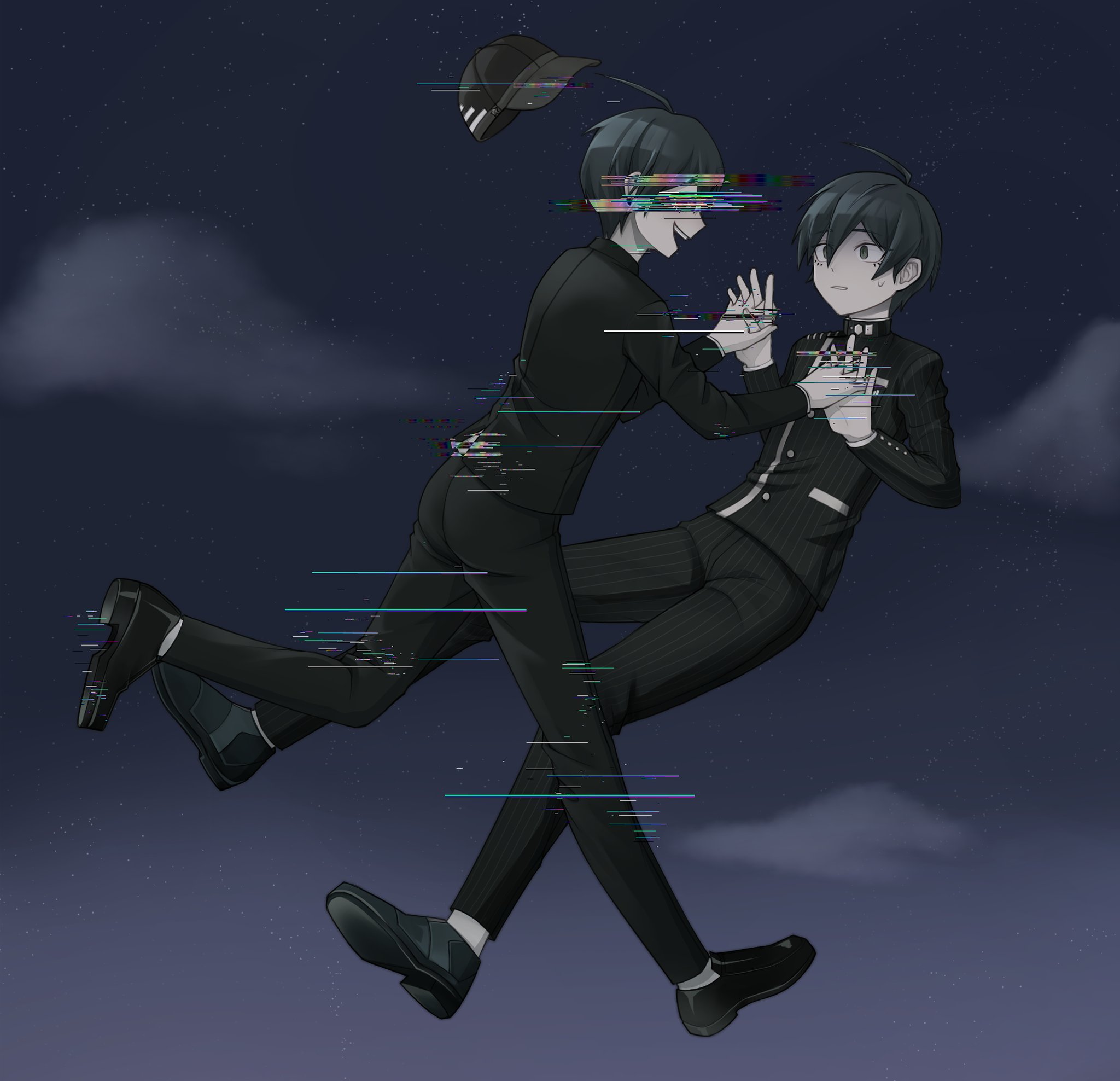 The Big ImageBoard (TBIB) - 2boys ahoge bad id bad twitter id black ...