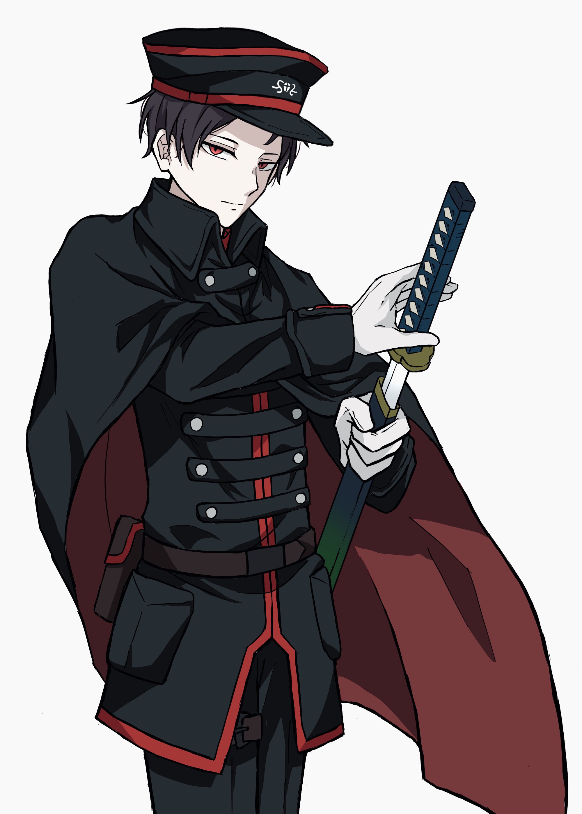 The Big ImageBoard (TBIB) - 1boy absurdres black hair black jacket cape ...