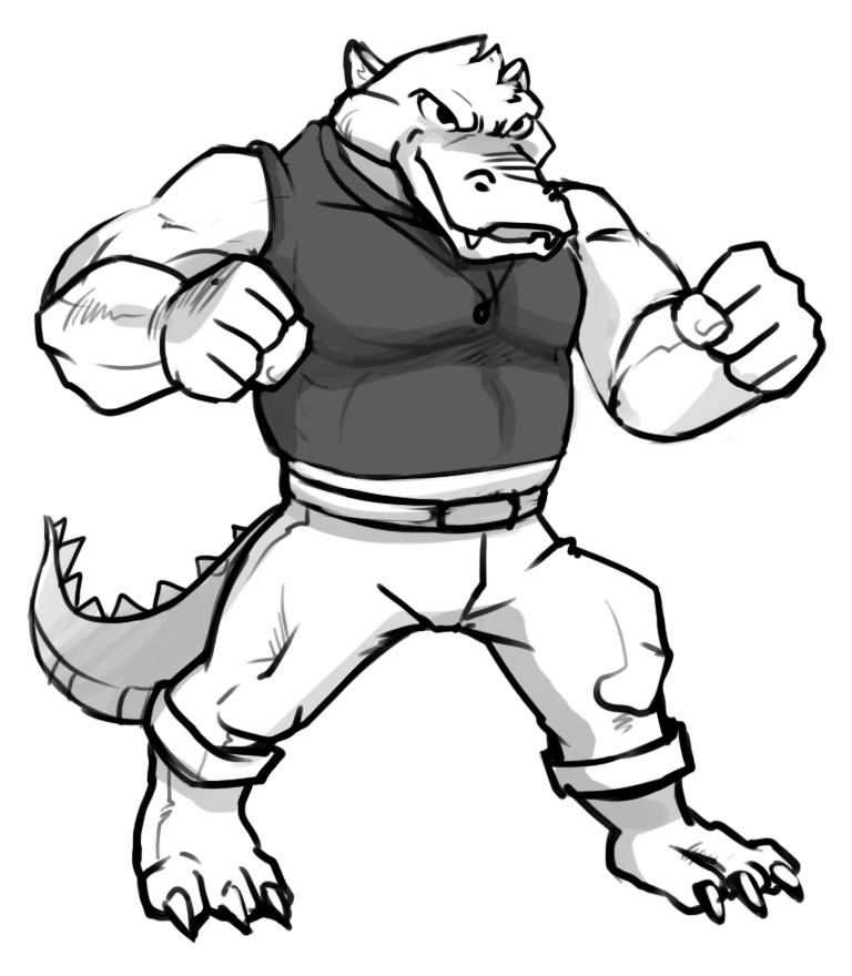 The Big ImageBoard (TBIB) - 5 fingers alligator alligatorid anthro biped bottomwear brok (brok ...