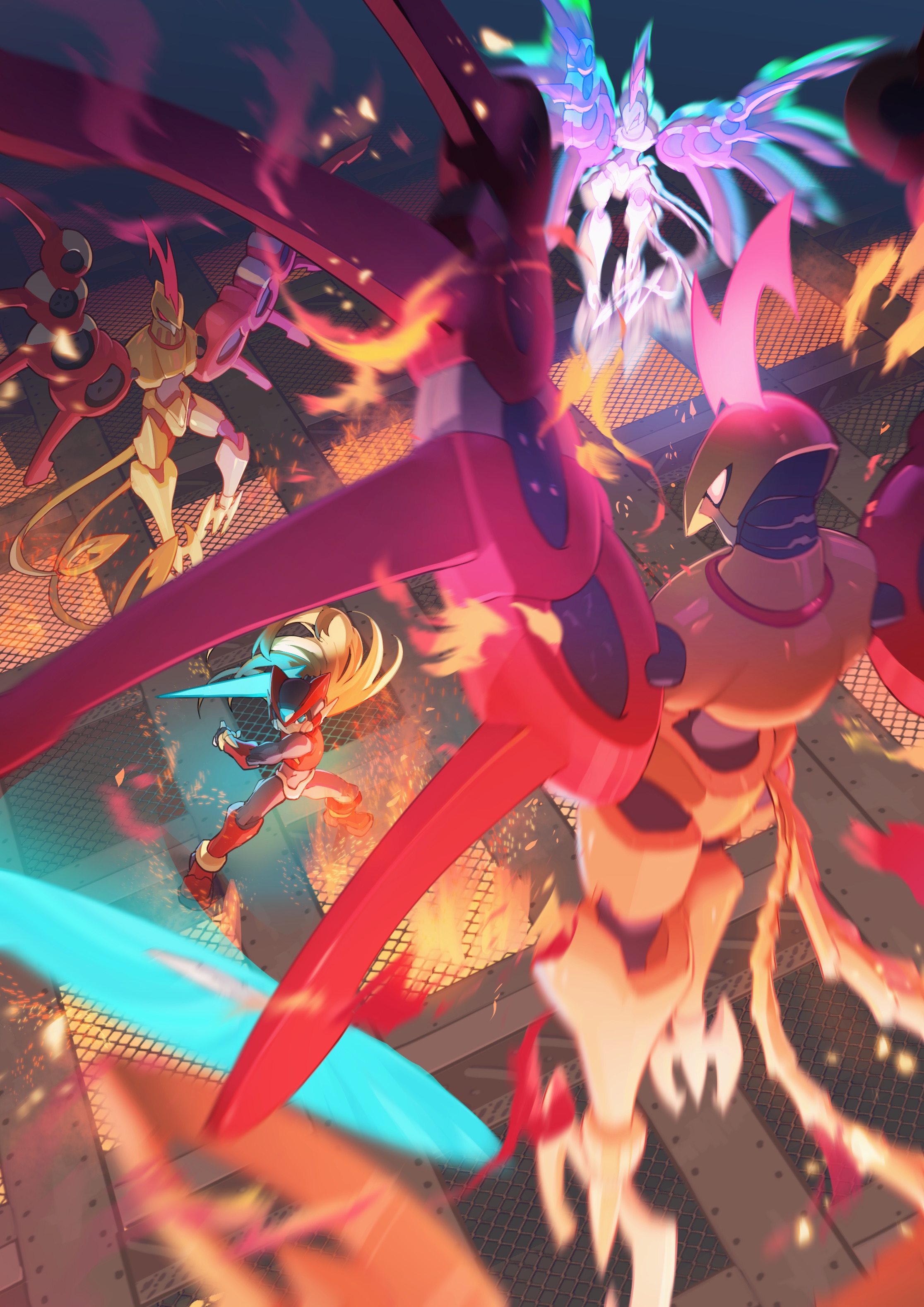 The Big ImageBoard (TBIB) - 1boy absurdres battle blonde hair fire ...