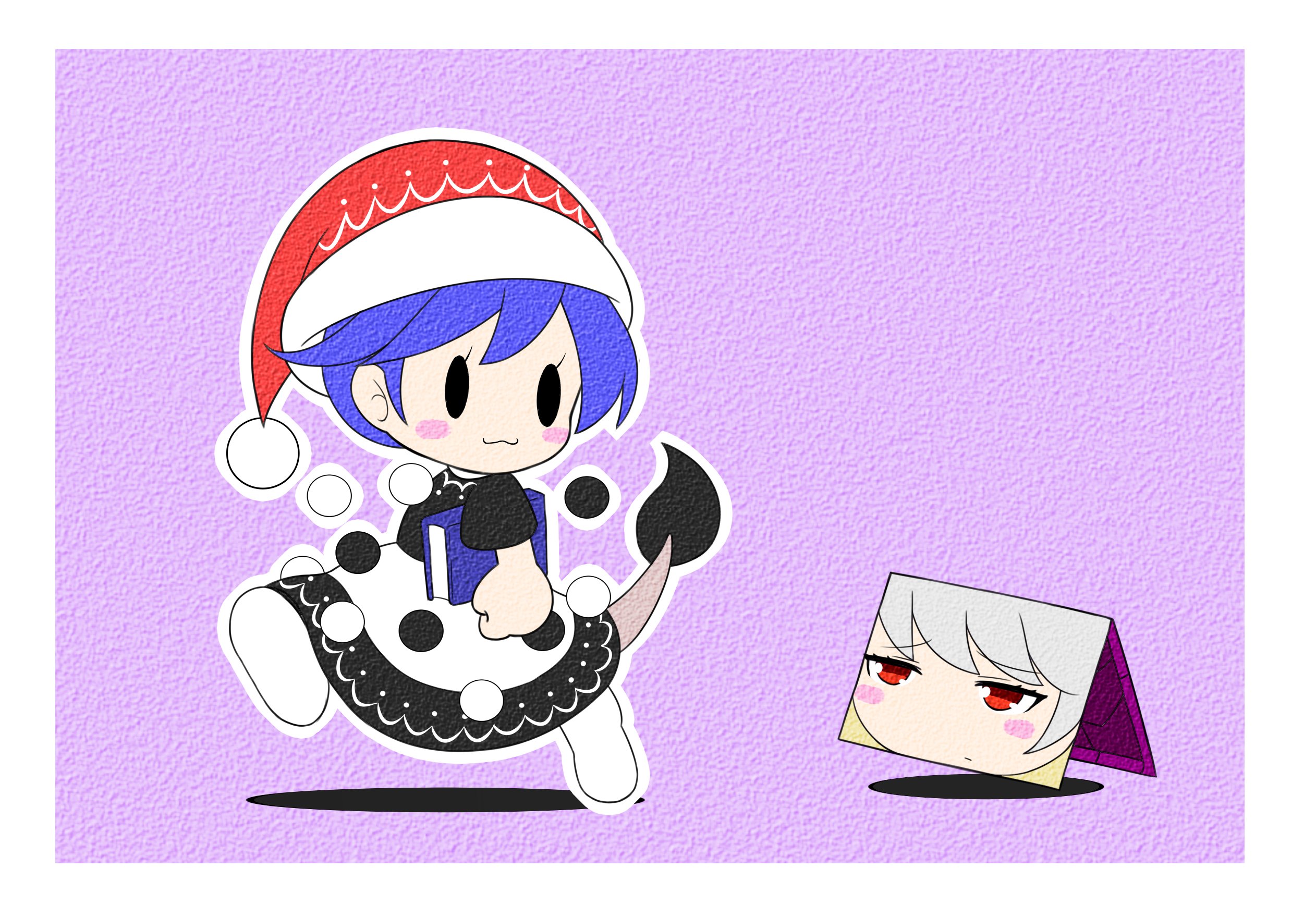 The Big ImageBoard (TBIB) - 2girls blue hair blush stickers book doremy ...