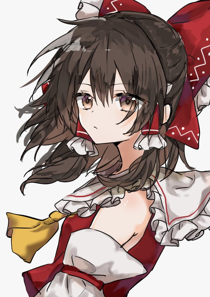 The Big ImageBoard (TBIB) - 1girl ascot blush bow brown eyes brown hair commentary request ...