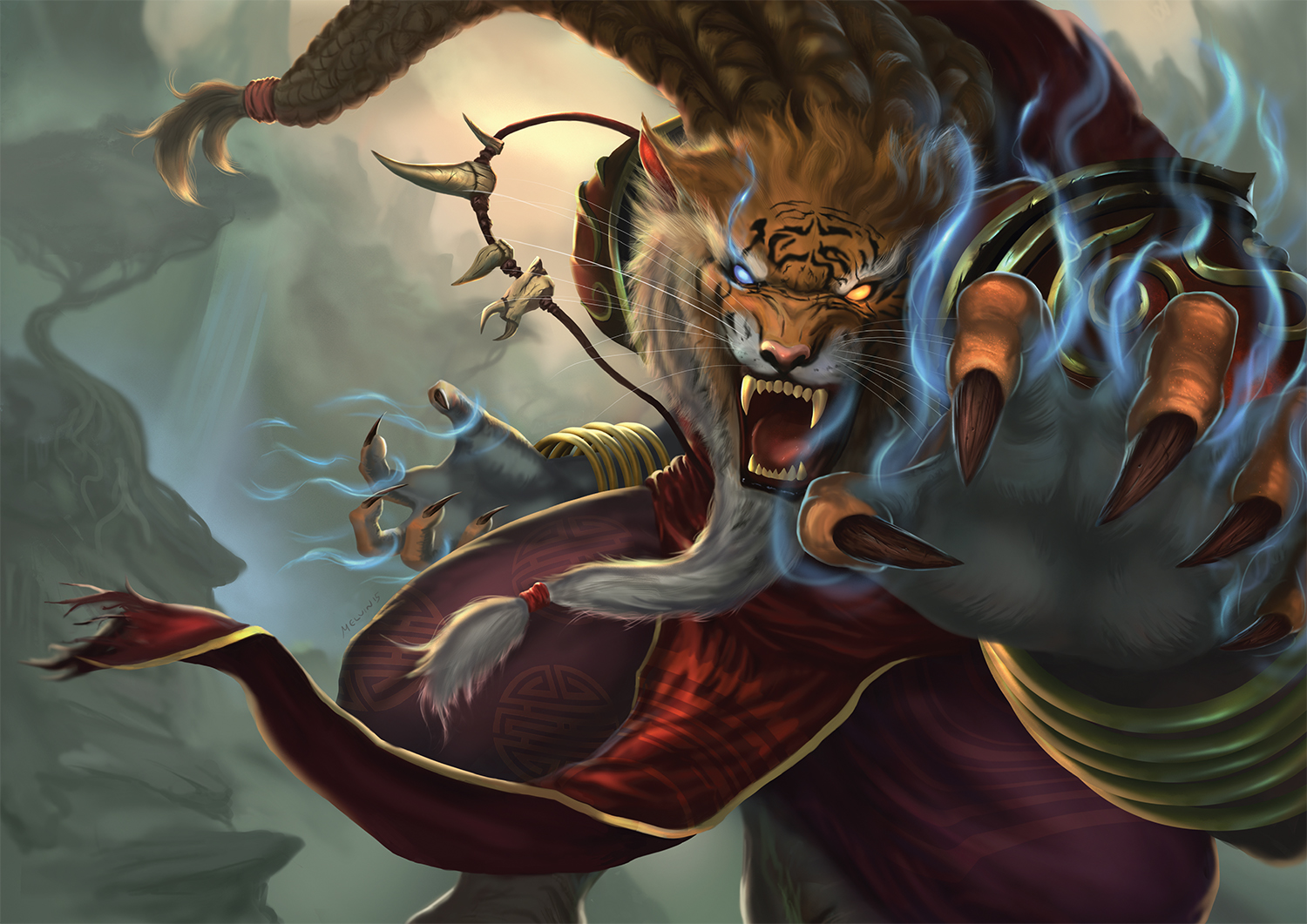 The Big ImageBoard (TBIB) - anthro armor beard ponytail blue eyes ...