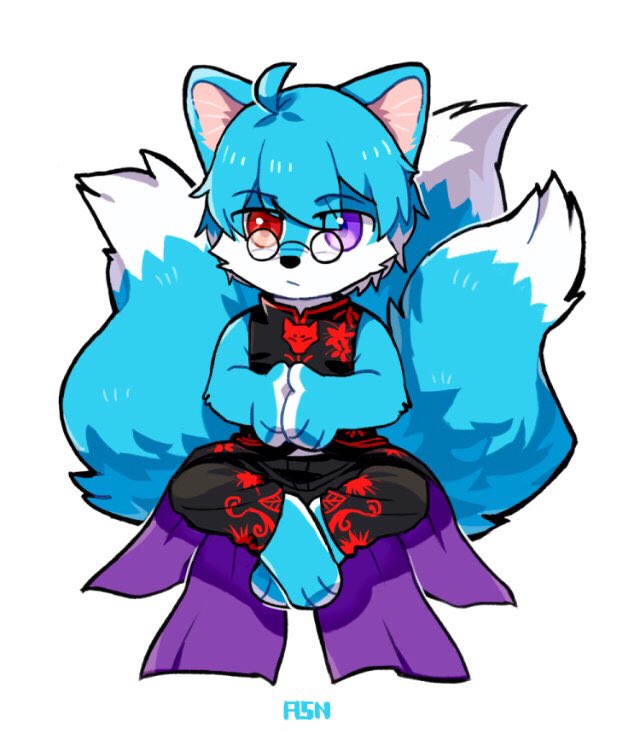 The Big ImageBoard (TBIB) - anthro asnnonaka black clothing black nose black topwear blue body ...