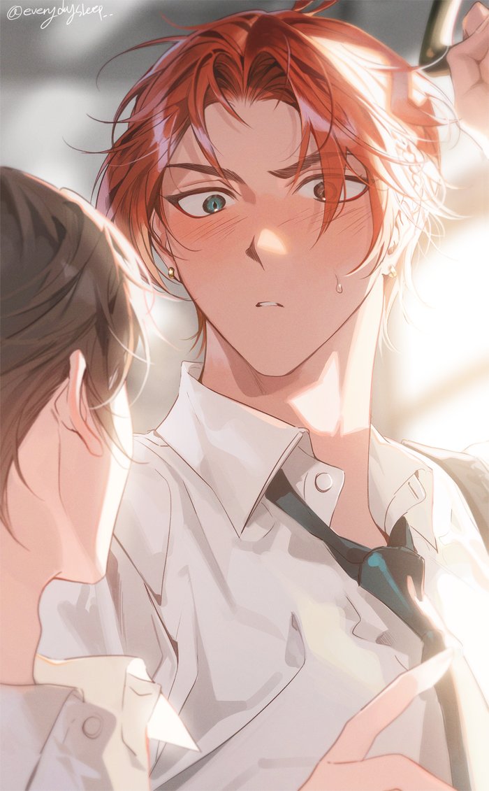 The Big ImageBoard (TBIB) - 2boys alternate costume alternate hairstyle aqua eyes bishounen ...