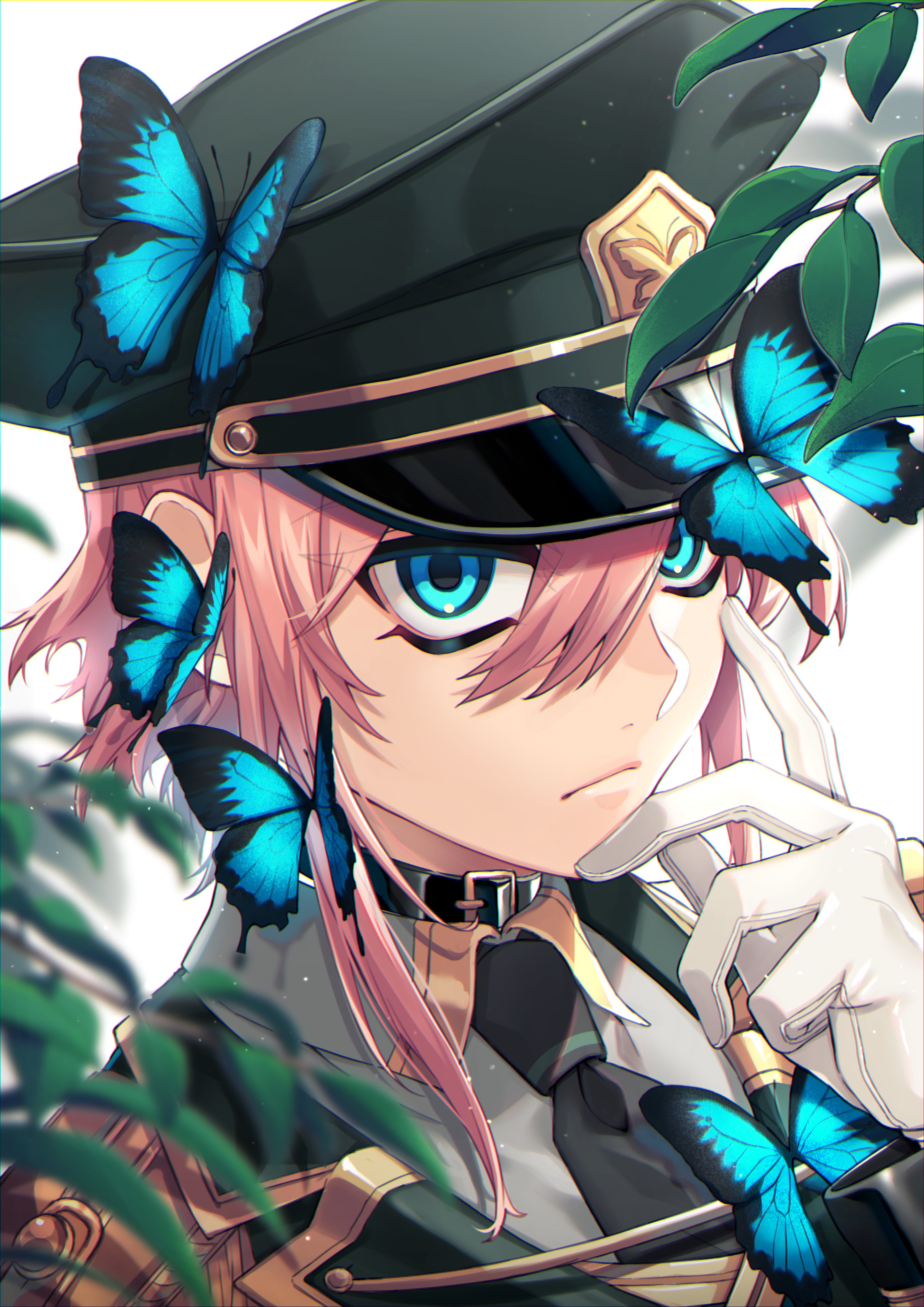 The Big Imageboard Tbib 1other Absurdres Androgynous Blue Butterfly