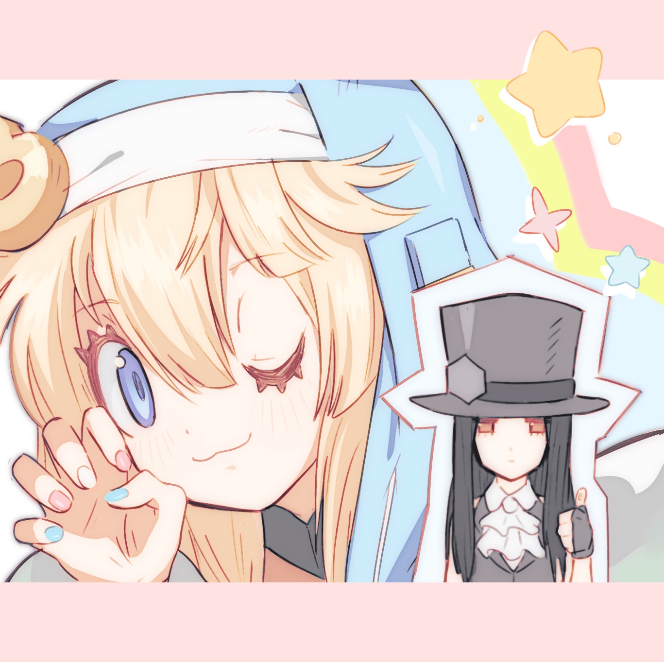 The Big ImageBoard (TBIB) - 1boy 1other :3 bbhdrrr black hair blue eyes bridget (guilty gear ...