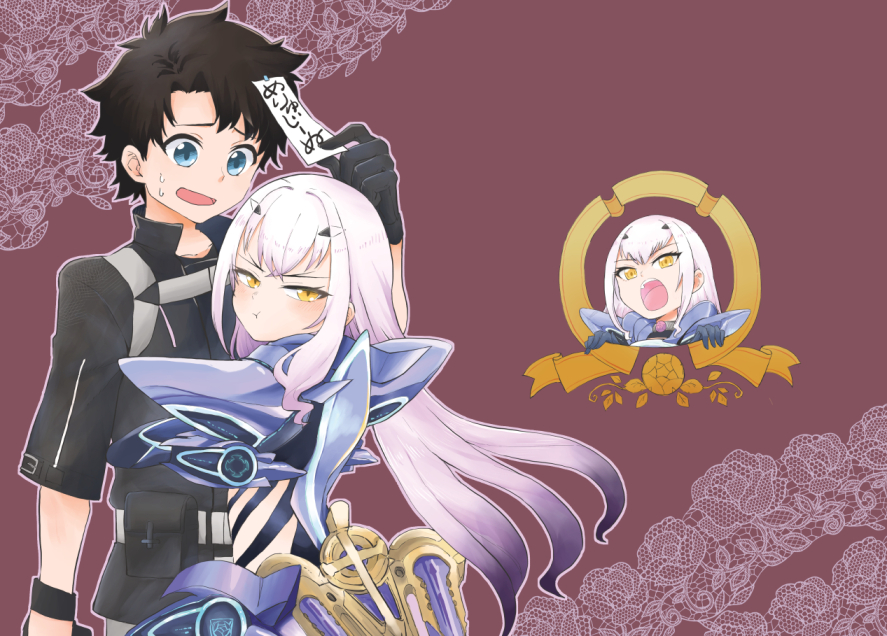 The Big ImageBoard (TBIB) - 1boy 1girl armor belt black gloves black ...