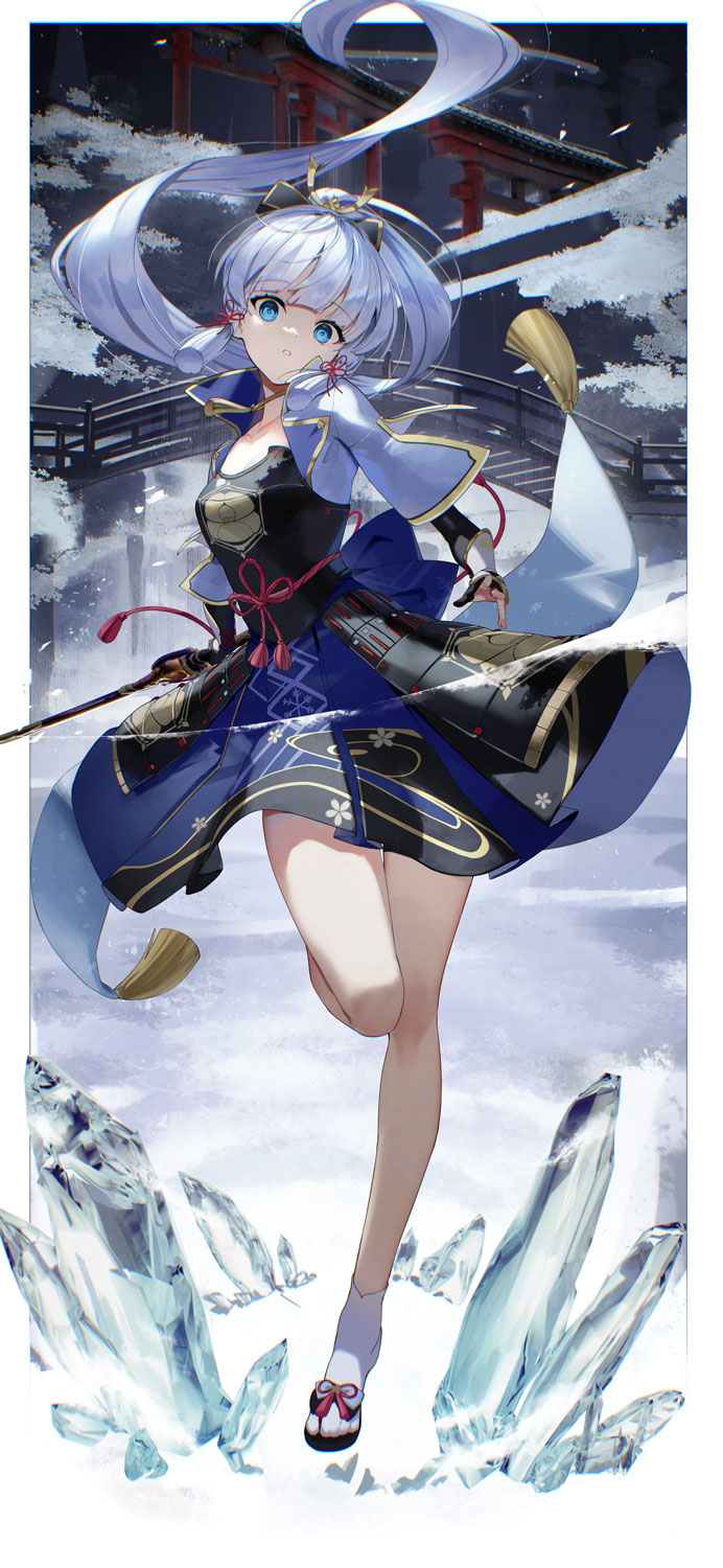 The Big ImageBoard (TBIB) - 1girl arm guards armor armored dress bangs blue dress blue eyes blue ...