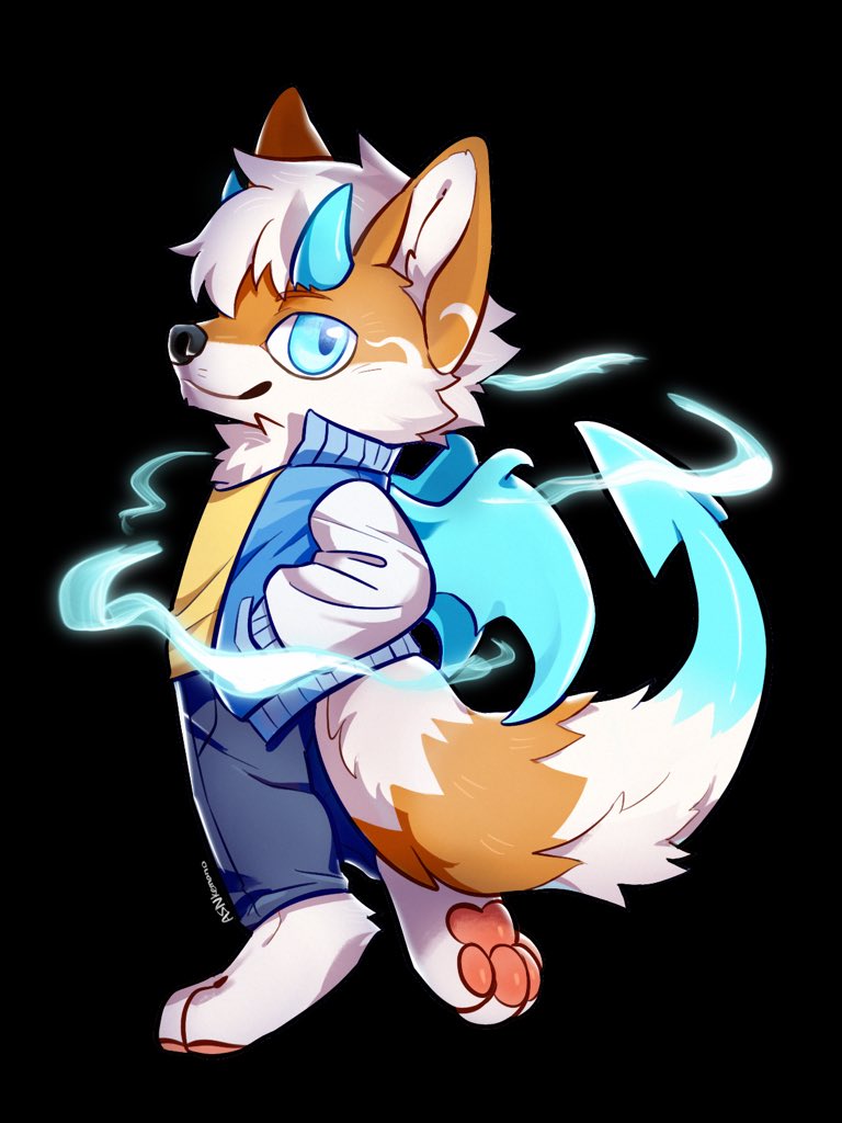 The Big ImageBoard (TBIB) - 3:4 anthro asnnonaka barefoot biped black background black nose blue ...