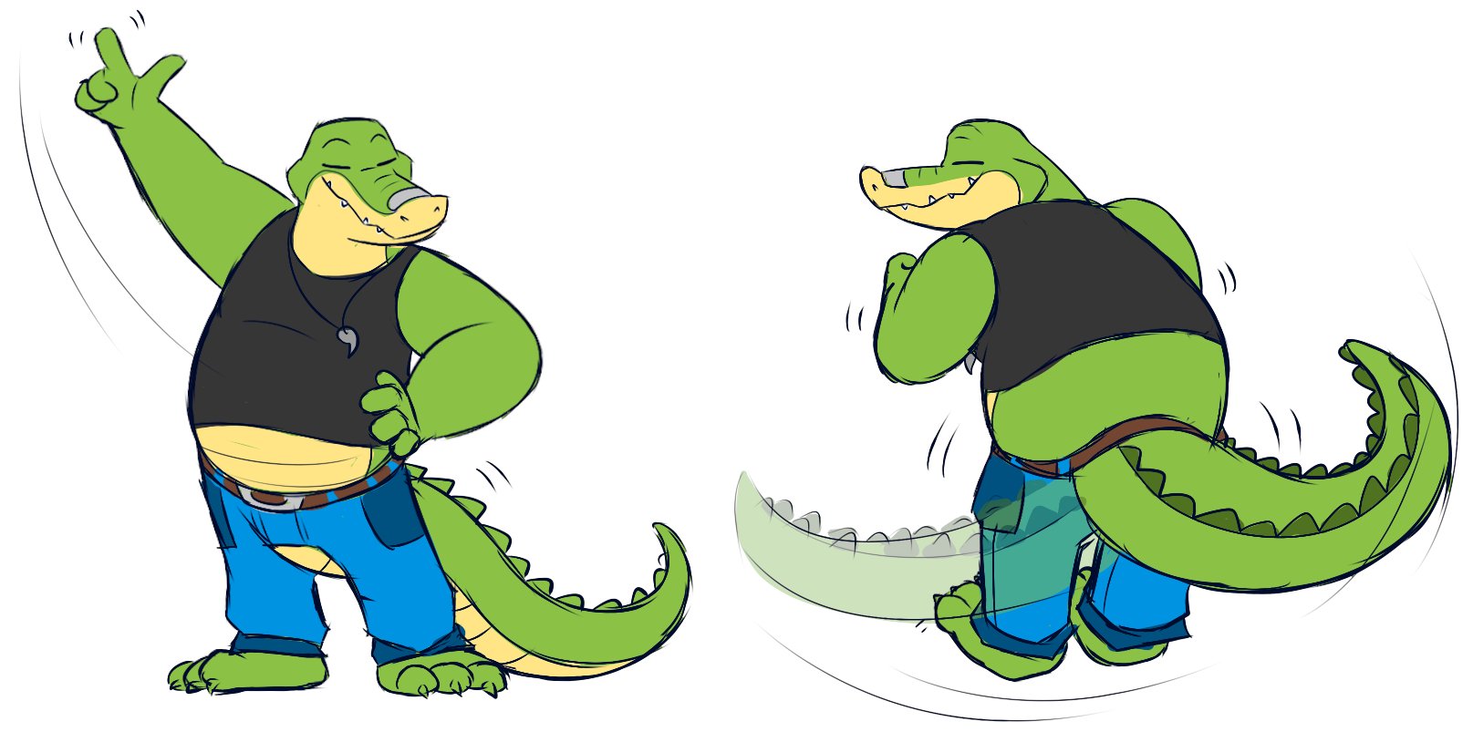 The Big ImageBoard (TBIB) - 2022 alligator alligatorid anthro belly bottomwear brok (character ...