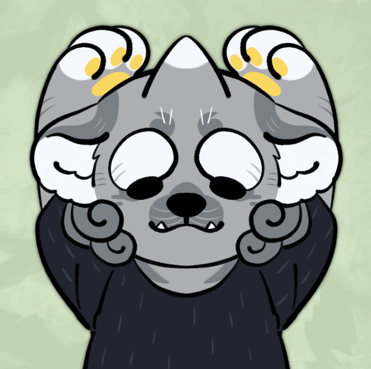 The Big ImageBoard (TBIB) - anthro asnnonaka black clothing black nose black topwear bust ...