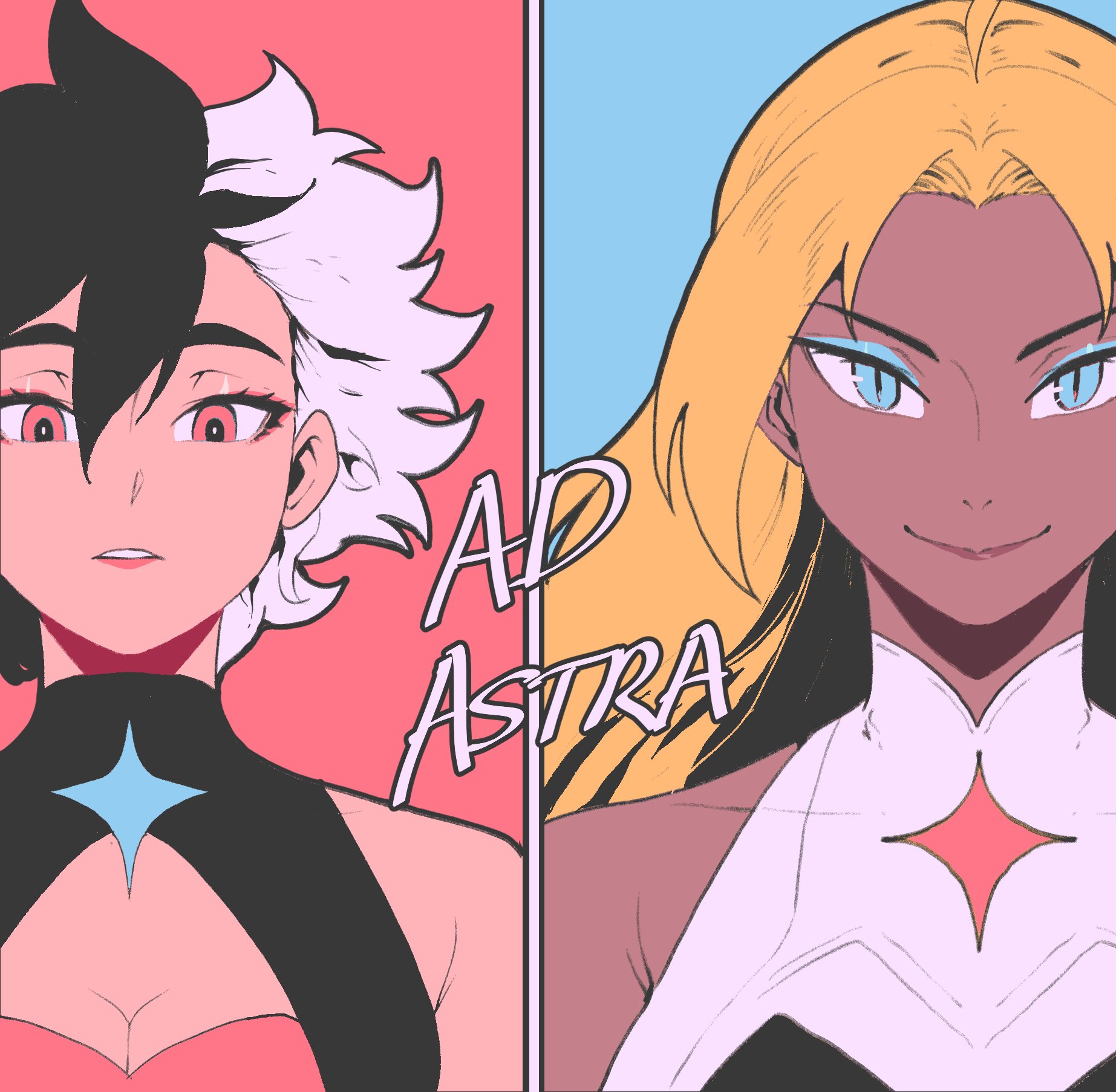 The Big ImageBoard (TBIB) - 2girls alternate hair length alternate hairstyle bare shoulders ...