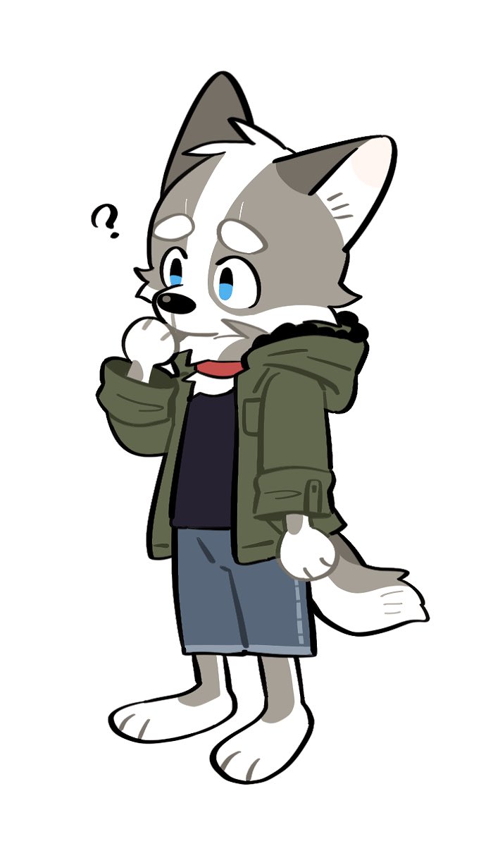 The Big ImageBoard (TBIB) - anthro asnnonaka black clothing black topwear blue bottomwear blue ...