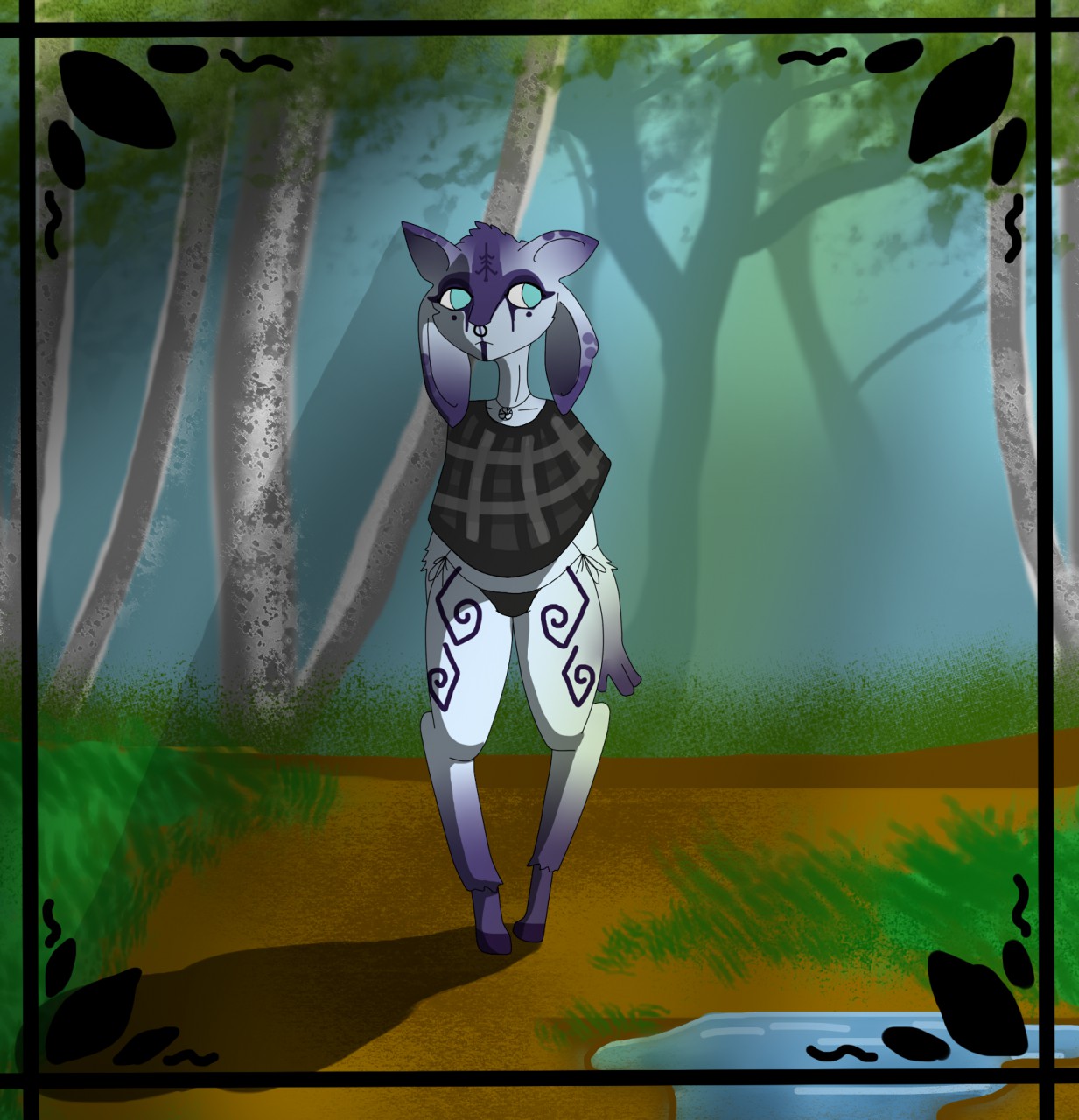 The Big ImageBoard (TBIB) - 2019 4 ears anthro black body black clothing black fur blue eyes ...