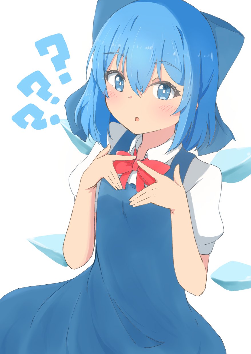 The Big ImageBoard (TBIB) - 1girl ? ?? blue bow blue dress blue eyes bow bowtie cirno dress hair ...