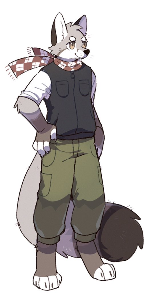 The Big ImageBoard (TBIB) - anthro asnnonaka black body black clothing black ears black fur ...