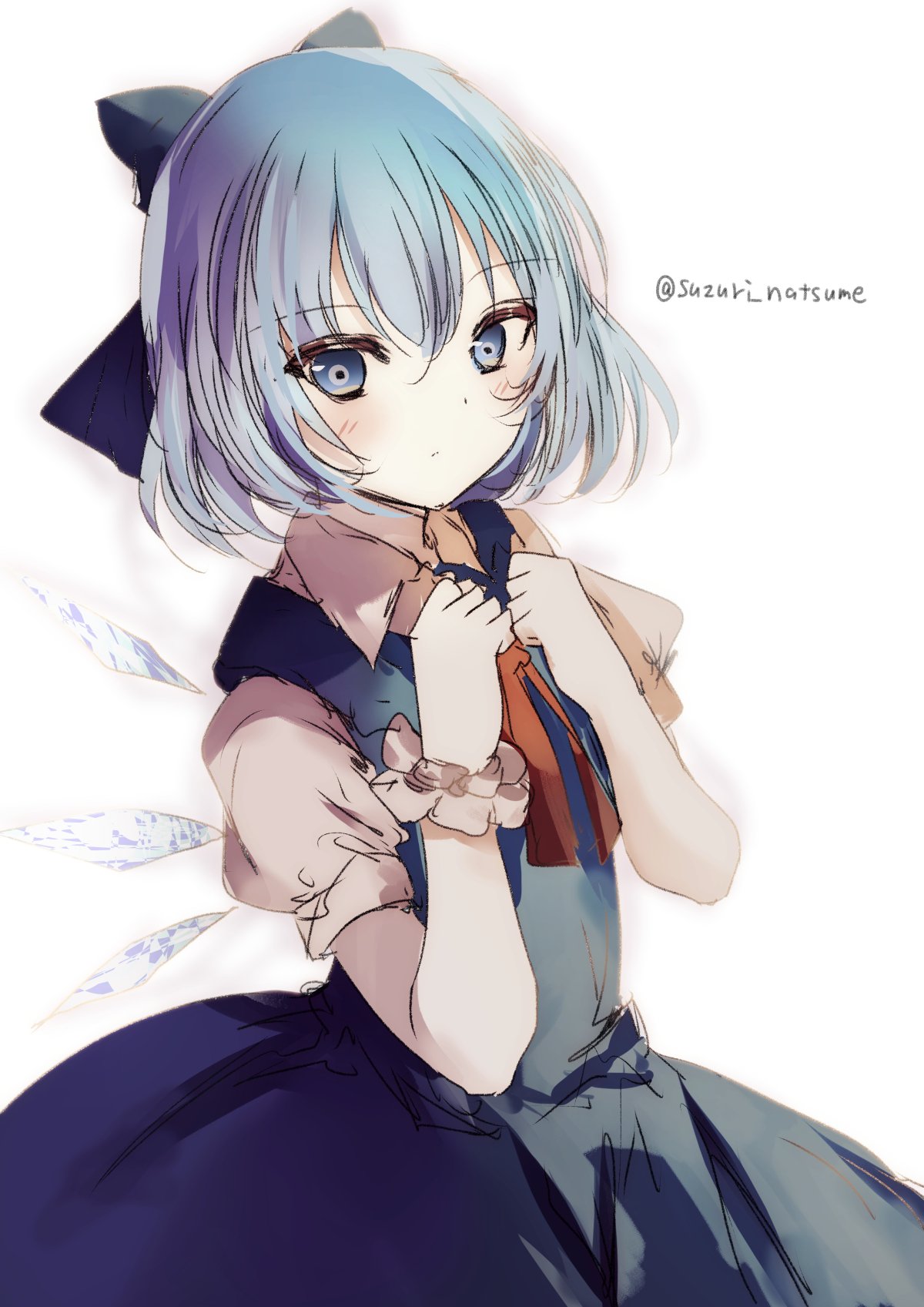 The Big ImageBoard (TBIB) - 1girl blue bow blue eyes blue hair blue skirt blue vest bow cirno ...