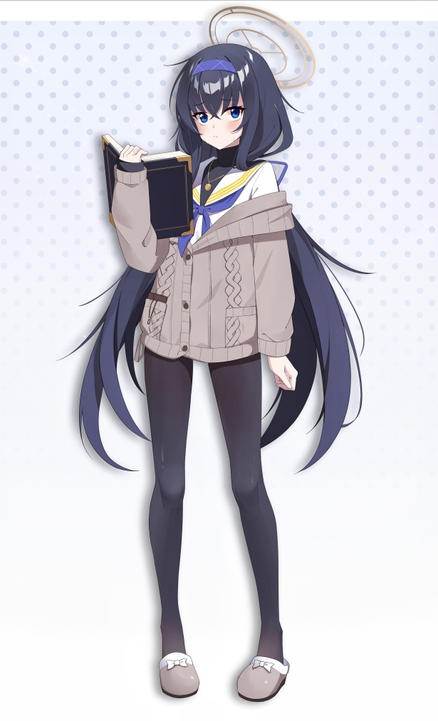 The Big ImageBoard (TBIB) - 1girl anonair1 (anno) arm at side black pantyhose blue archive blue ...