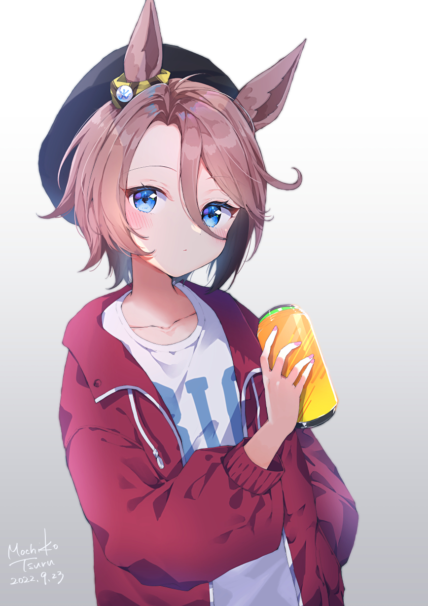 The Big ImageBoard (TBIB) - 1girl animal ears bangs beret black headwear blue eyes brown hair ...