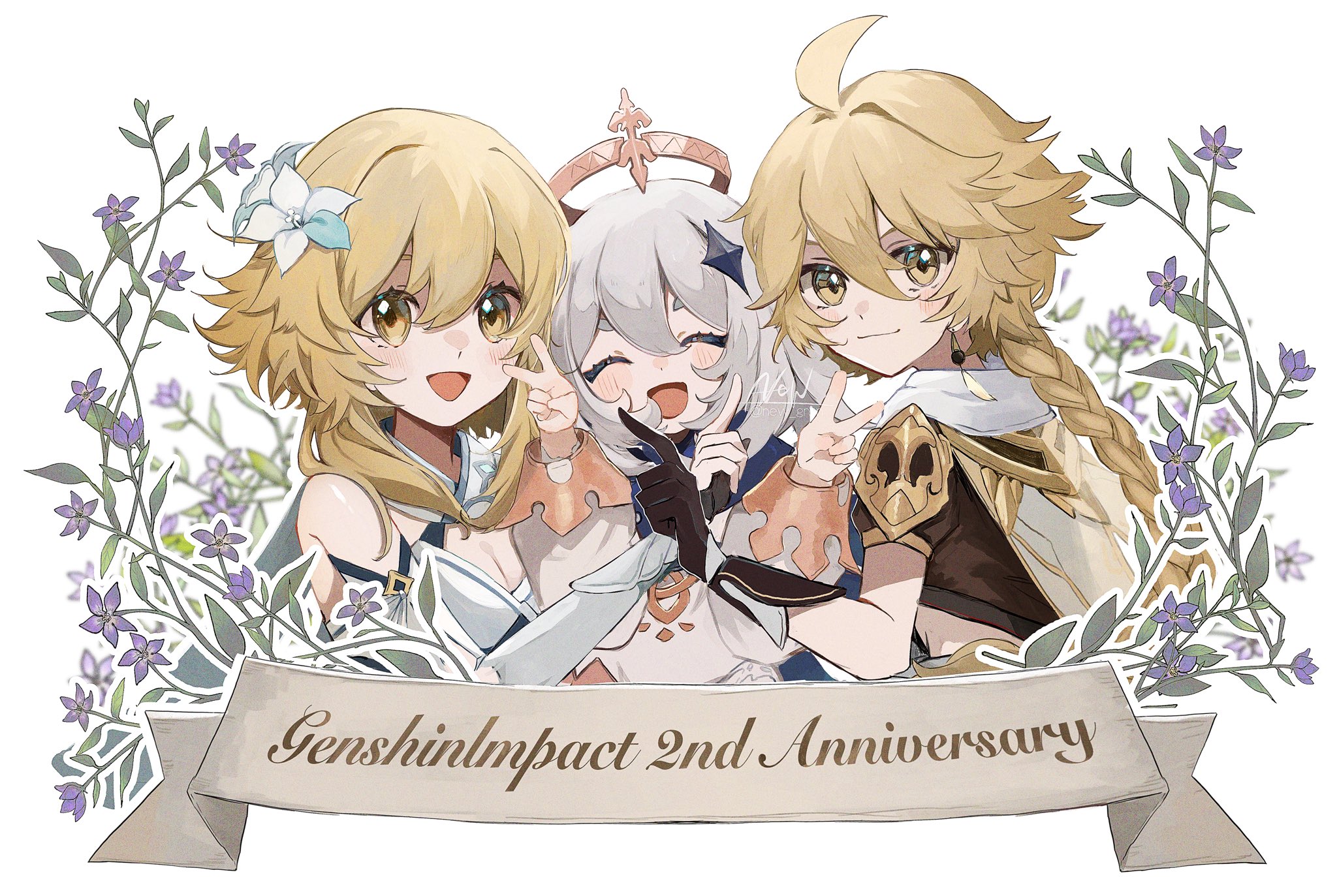 The Big ImageBoard (TBIB) - 1boy 2girls :d aether (genshin impact ...