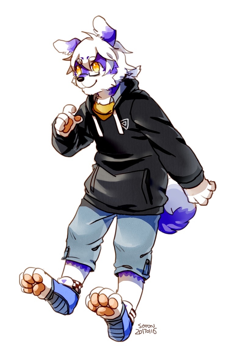 The Big ImageBoard (TBIB) - 2017 anthro asnnonaka black clothing black hoodie black nose black ...