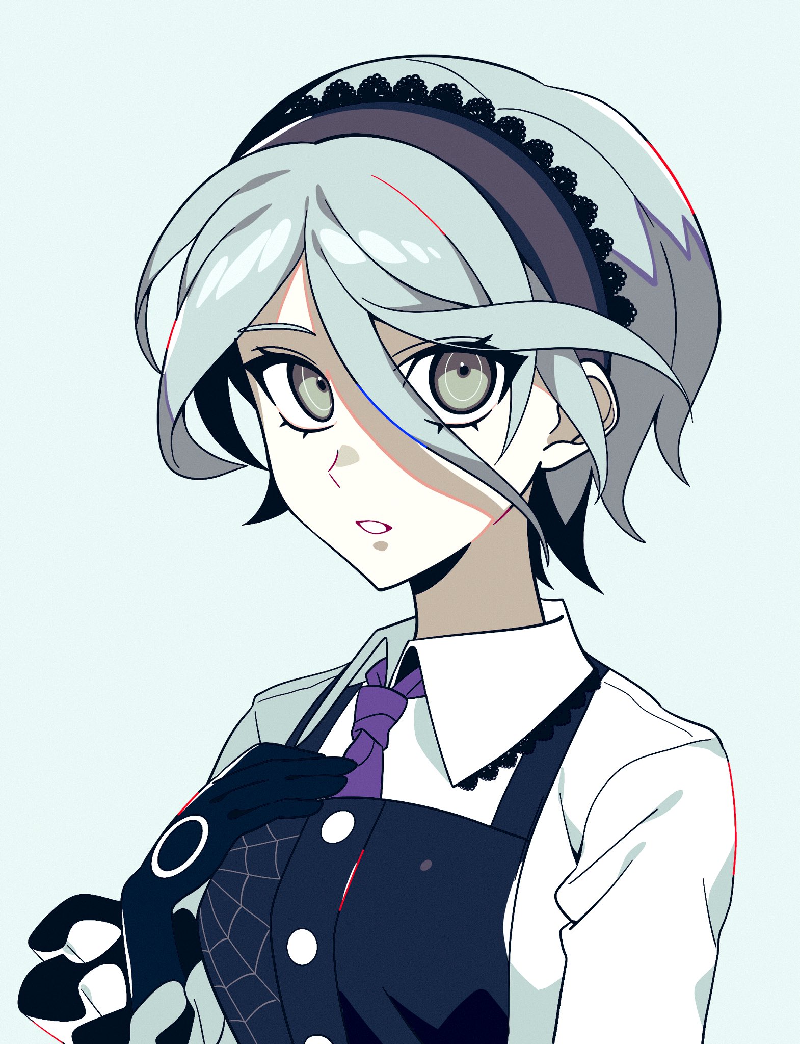 The Big ImageBoard (TBIB) - 1girl arare (op ed 000) bangs black dress black gloves brown eyes ...