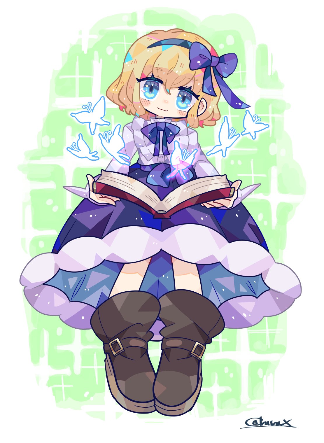 The Big ImageBoard (TBIB) - 1girl alice margatroid alice margatroid (pc-98) blonde hair blue bow ...