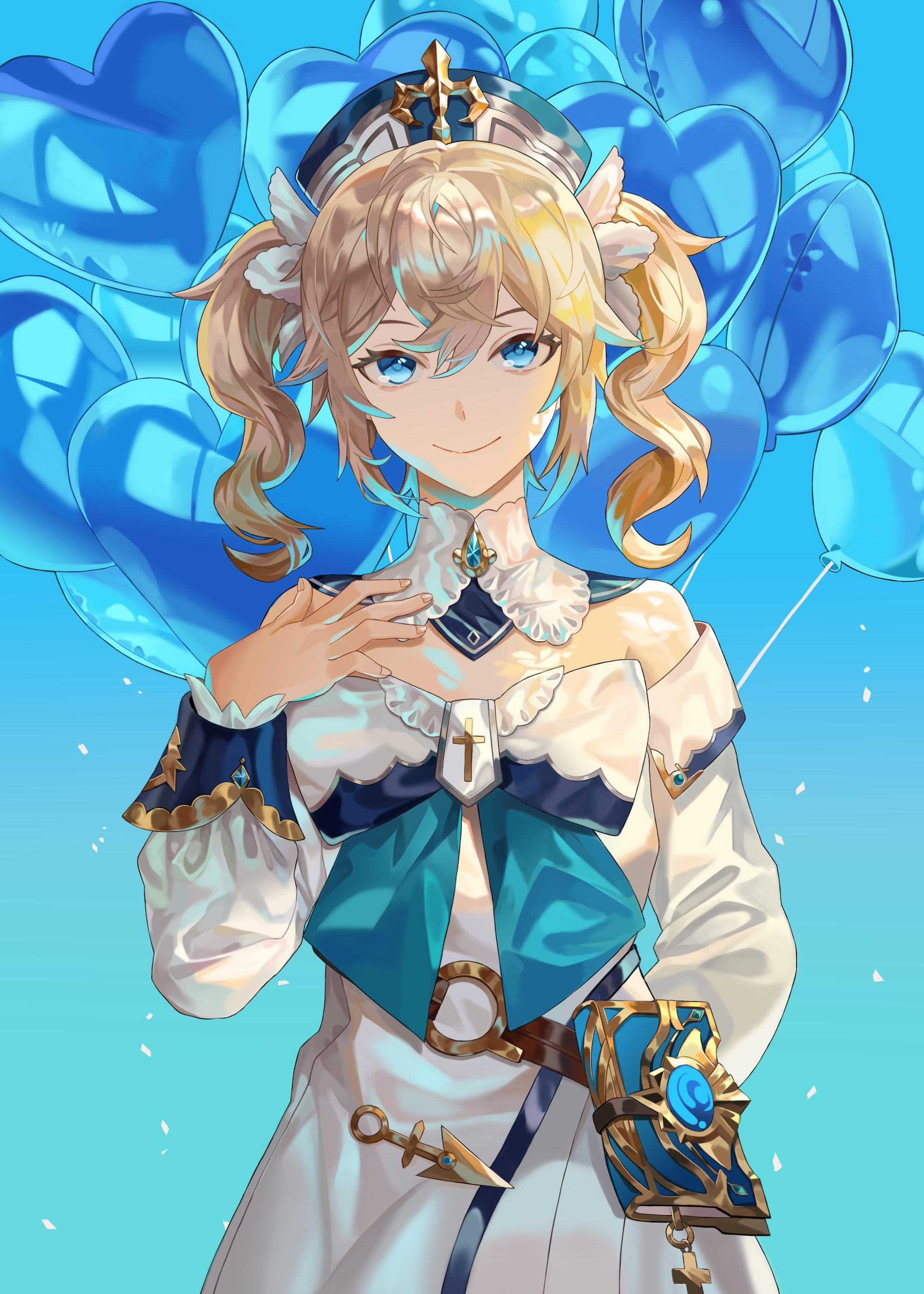 The Big ImageBoard (TBIB) - 1girl absurdres balloon bangs barbara (genshin impact) bare ...