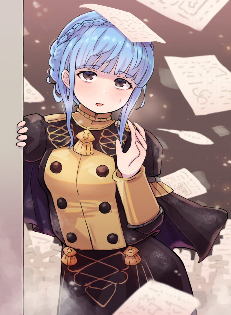 The Big Imageboard Tbib 1girl Bags Under Eyes Blue Hair Blunt Bangs