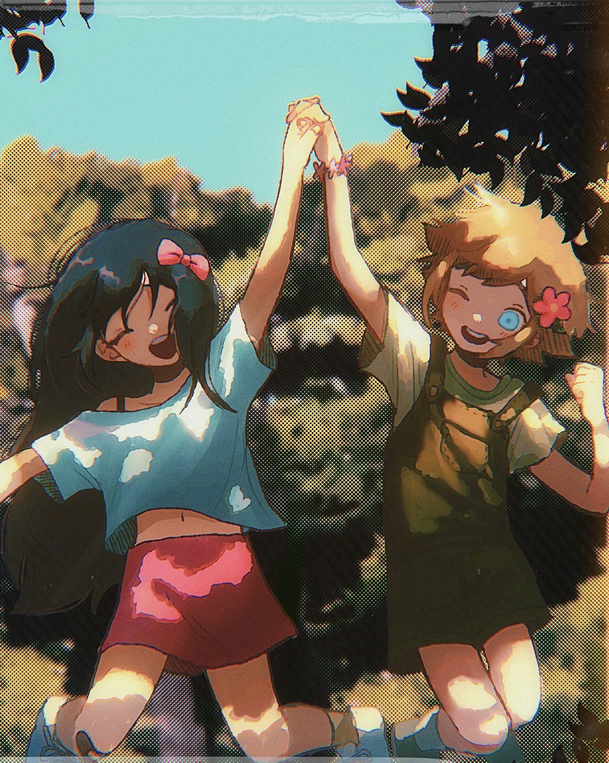 The Big ImageBoard (TBIB) - 1boy 1girl aged down aubrey (faraway) (omori) aubrey (omori) bandaid ...