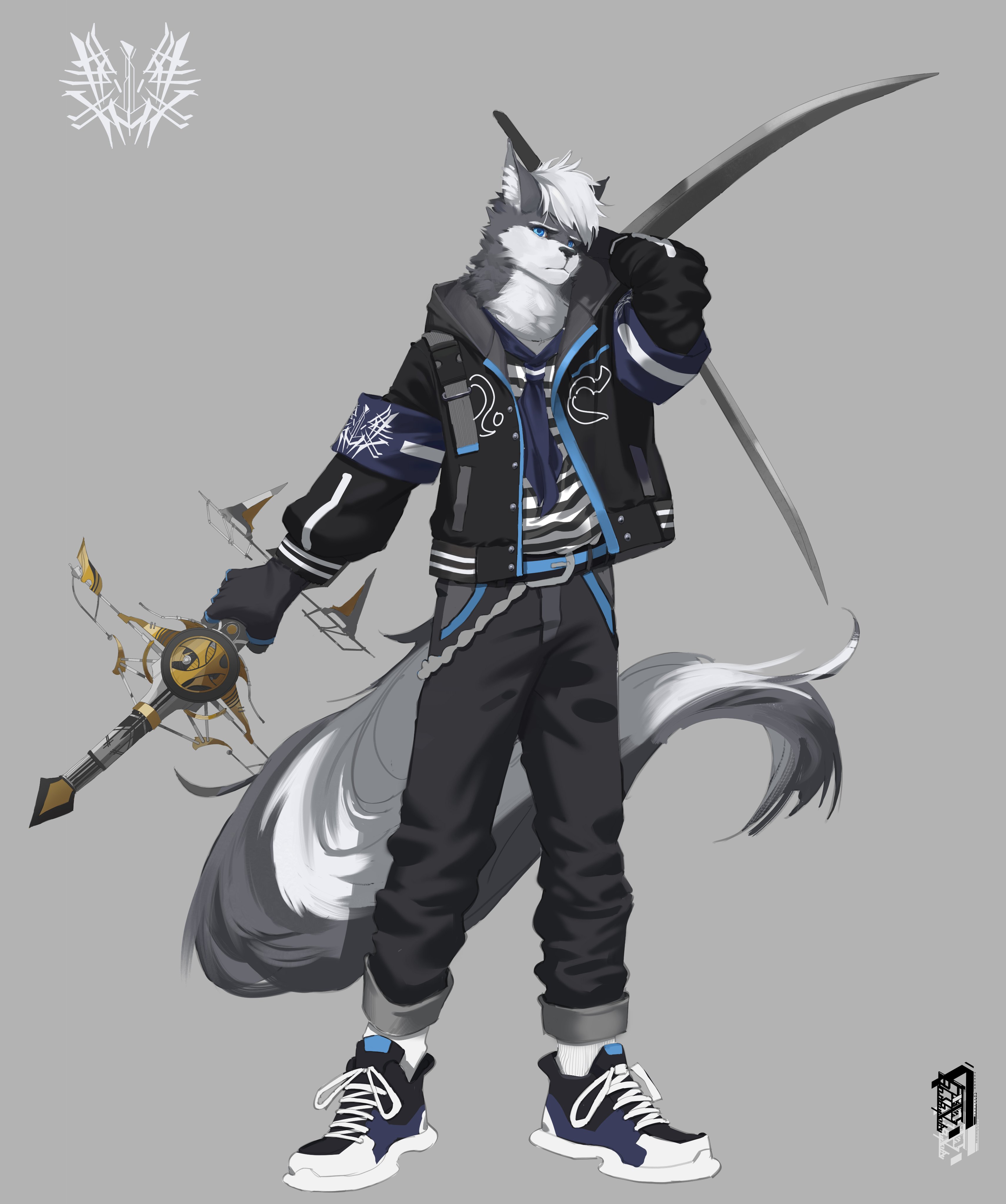 The Big ImageBoard (TBIB) - absurd res anthro artist logo awaldkize black bottomwear black ...