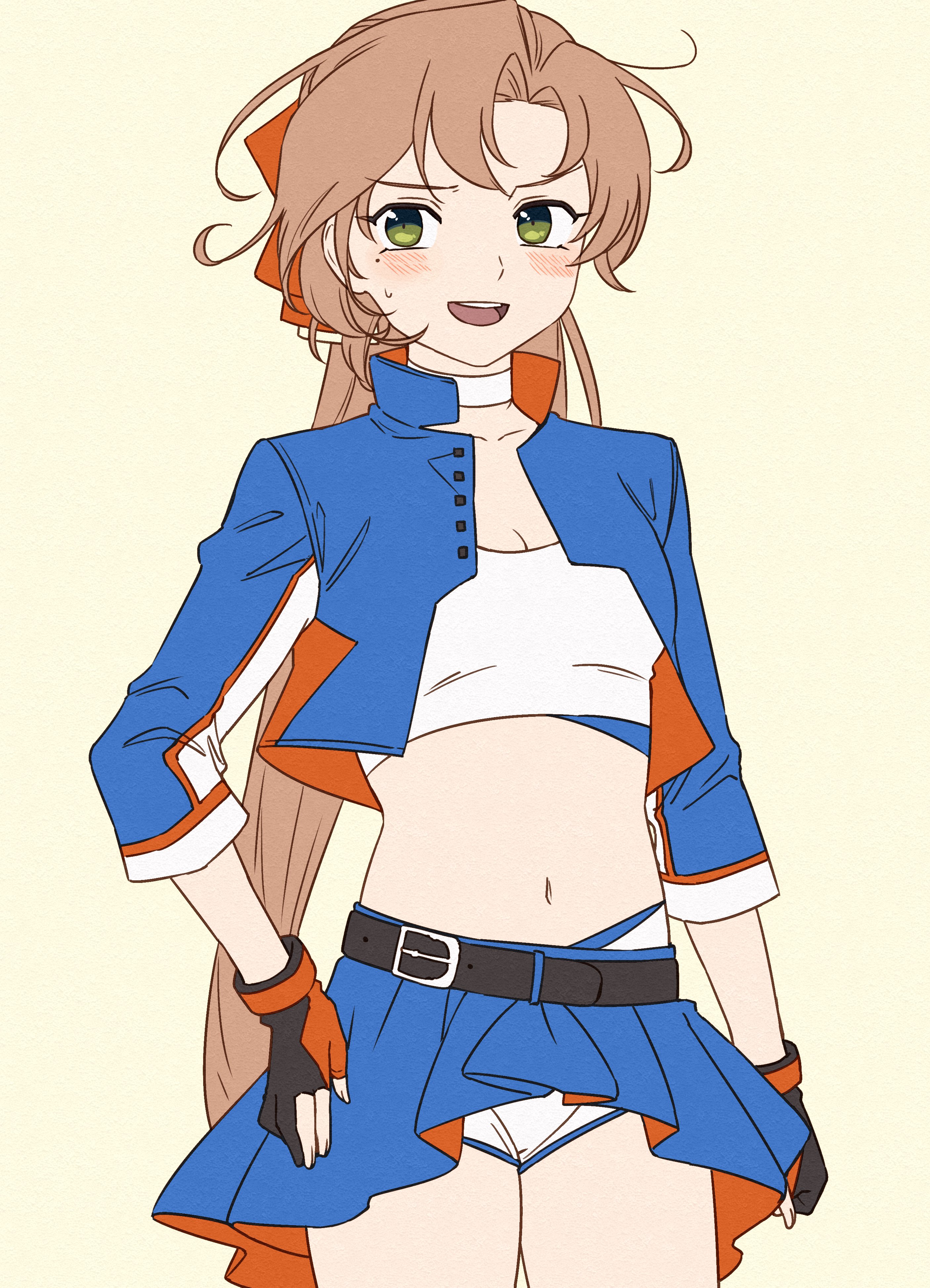 The Big ImageBoard (TBIB) - 1girl absurdres akigumo (kancolle) belt black gloves blue jacket ...