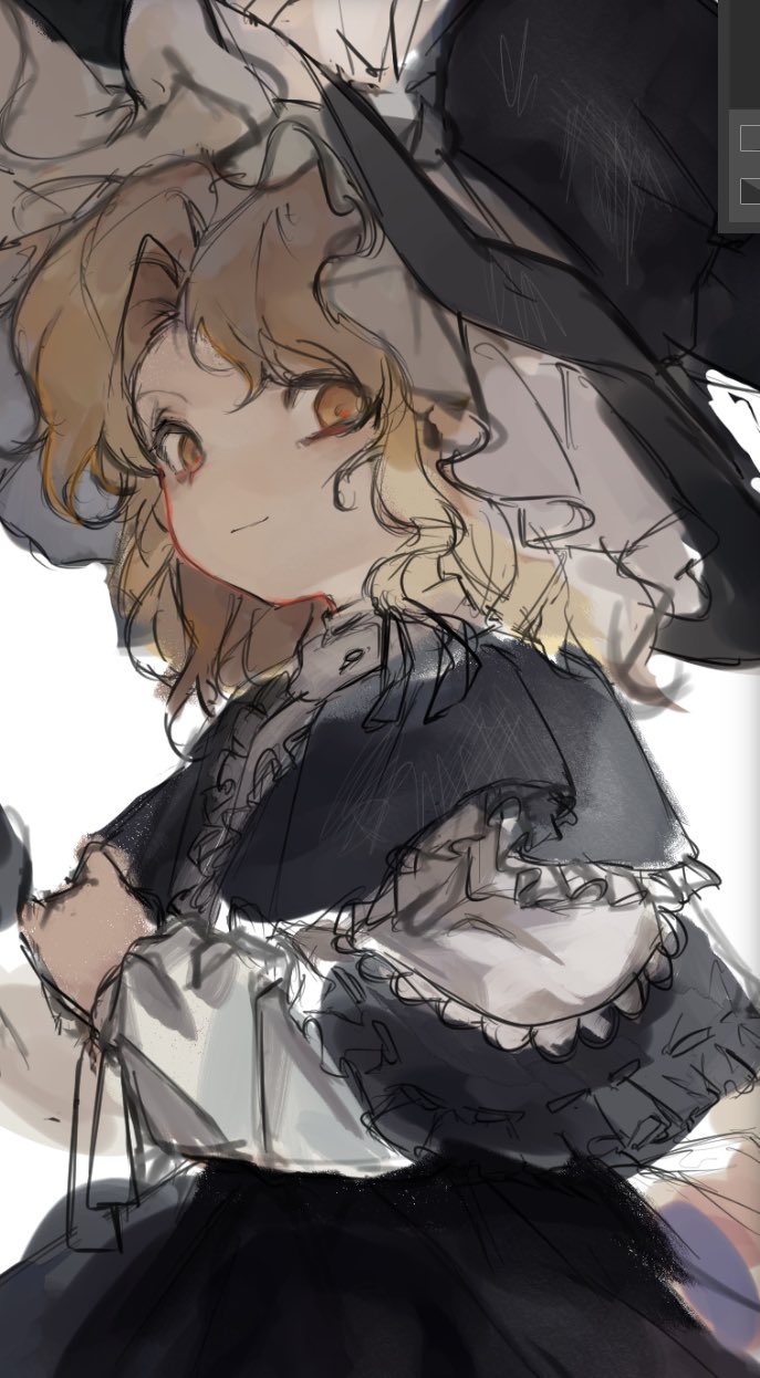 The Big ImageBoard (TBIB) - 1girl black capelet black headwear black skirt blonde hair capelet ...