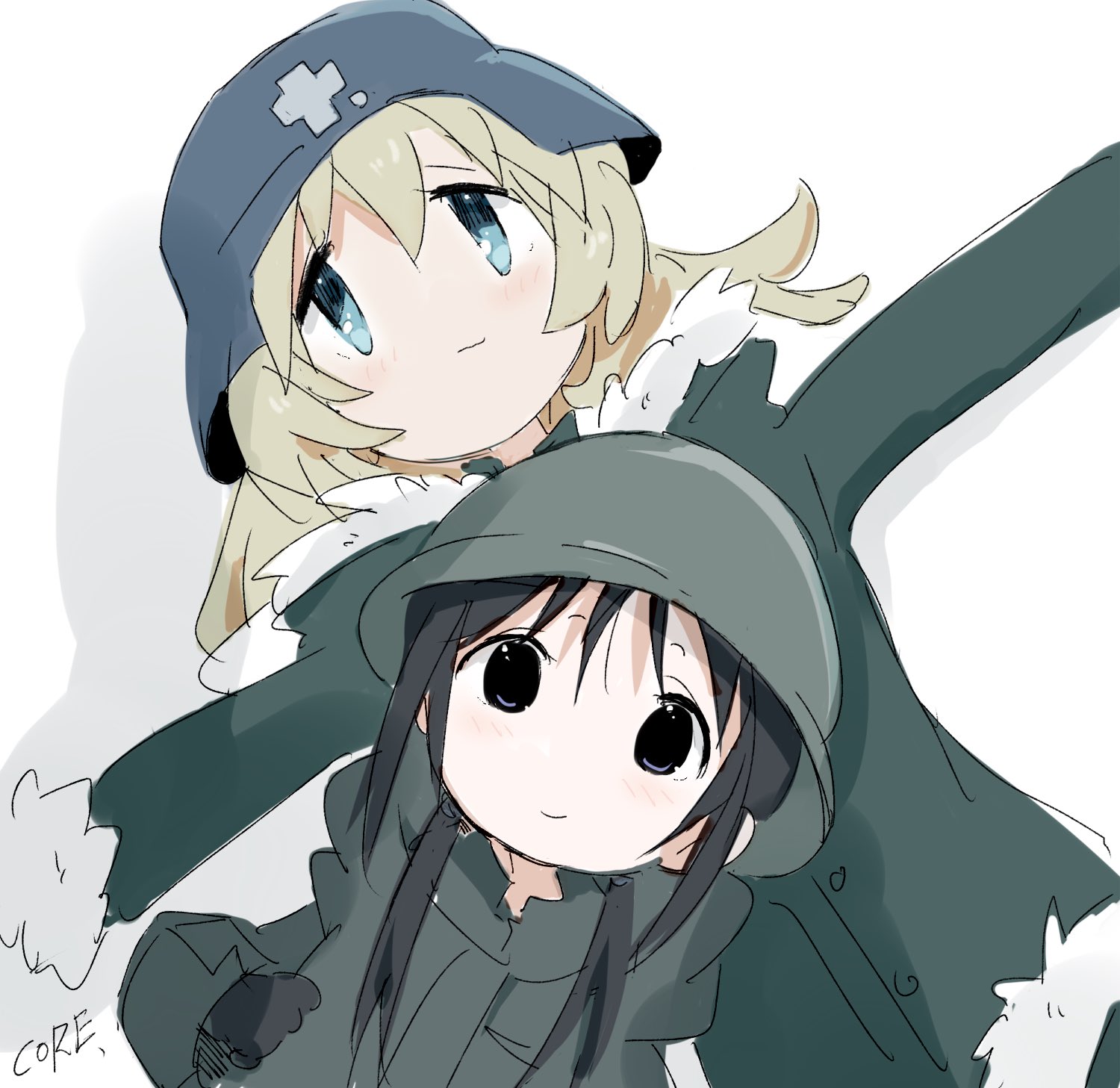 The Big ImageBoard (TBIB) - 2girls artist name black eyes black hair ...