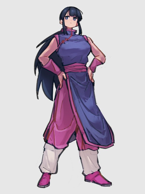 The Big ImageBoard (TBIB) - 1girl black eyes black hair blue dress ...