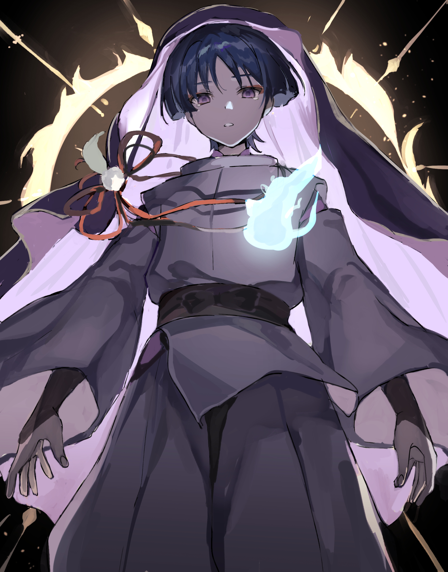 The Big ImageBoard (TBIB) - 1boy alternate hair color arm armor belt black background black belt ...