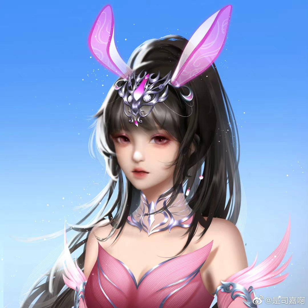 The Big ImageBoard (TBIB) - 1girl animal ears bare shoulders black hair blue sky closed mouth ...