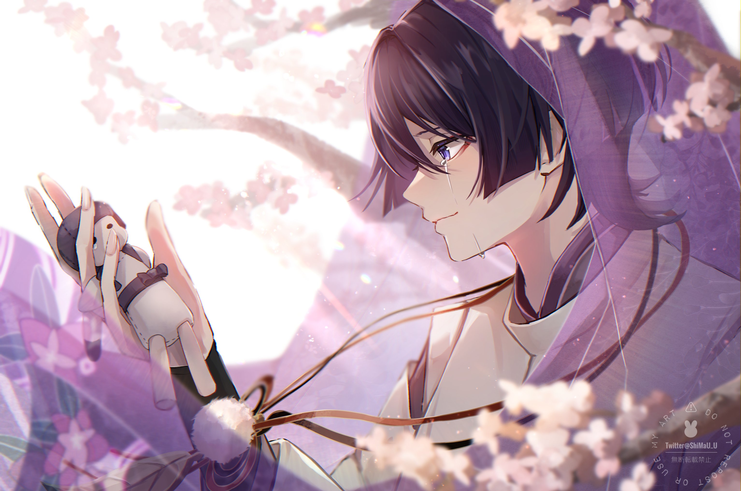 The Big ImageBoard (TBIB) - 1boy artist name belt black bow black hair ...