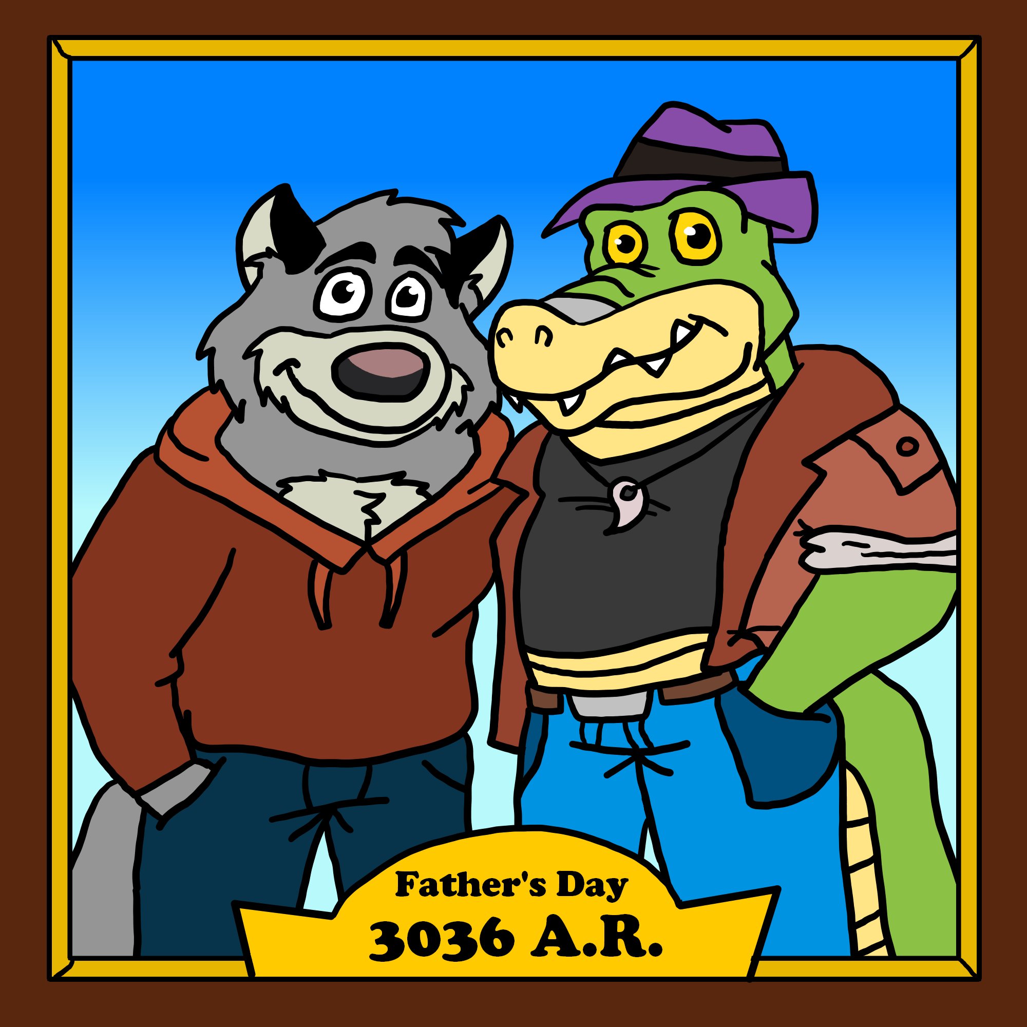 The Big ImageBoard (TBIB) - 1:1 2021 alligator alligatorid anthro biped border bottomwear brok ...