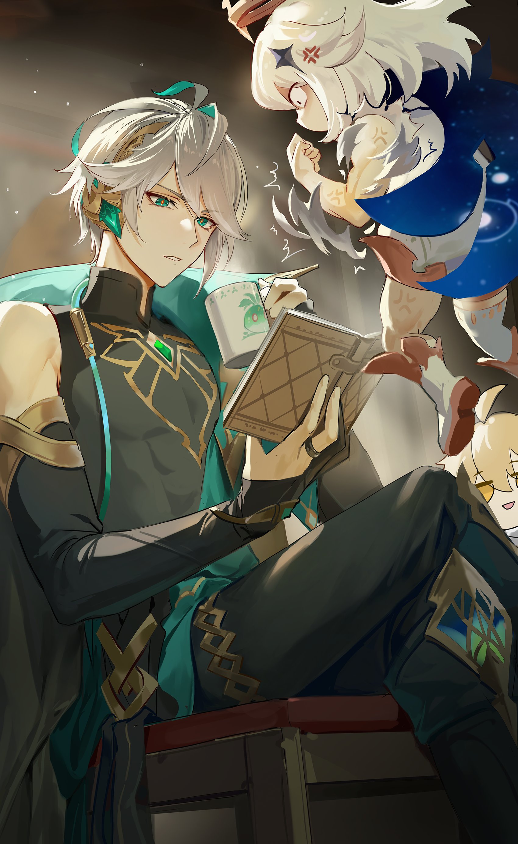 The Big ImageBoard (TBIB) - 0jae 1girl 2boys absurdres aether (genshin impact) alhaitham ...