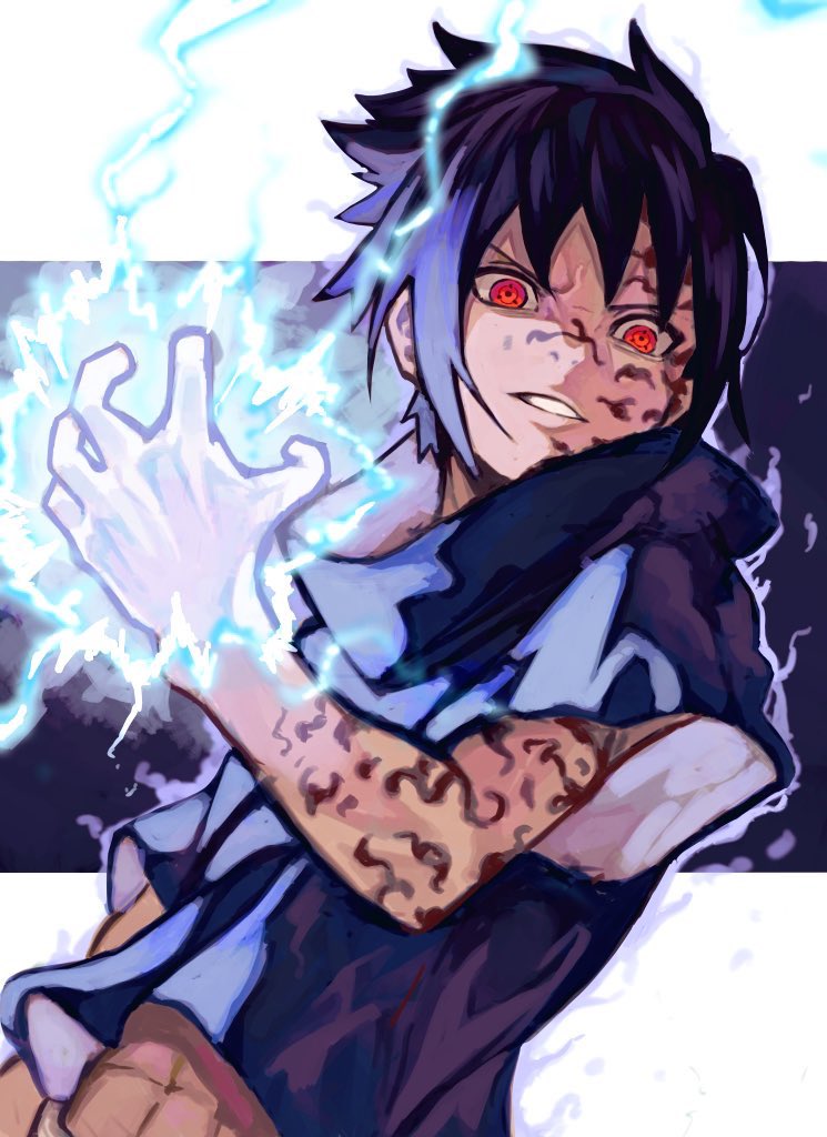 The Big ImageBoard (TBIB) - 1boy abs black hair body markings chidori ...