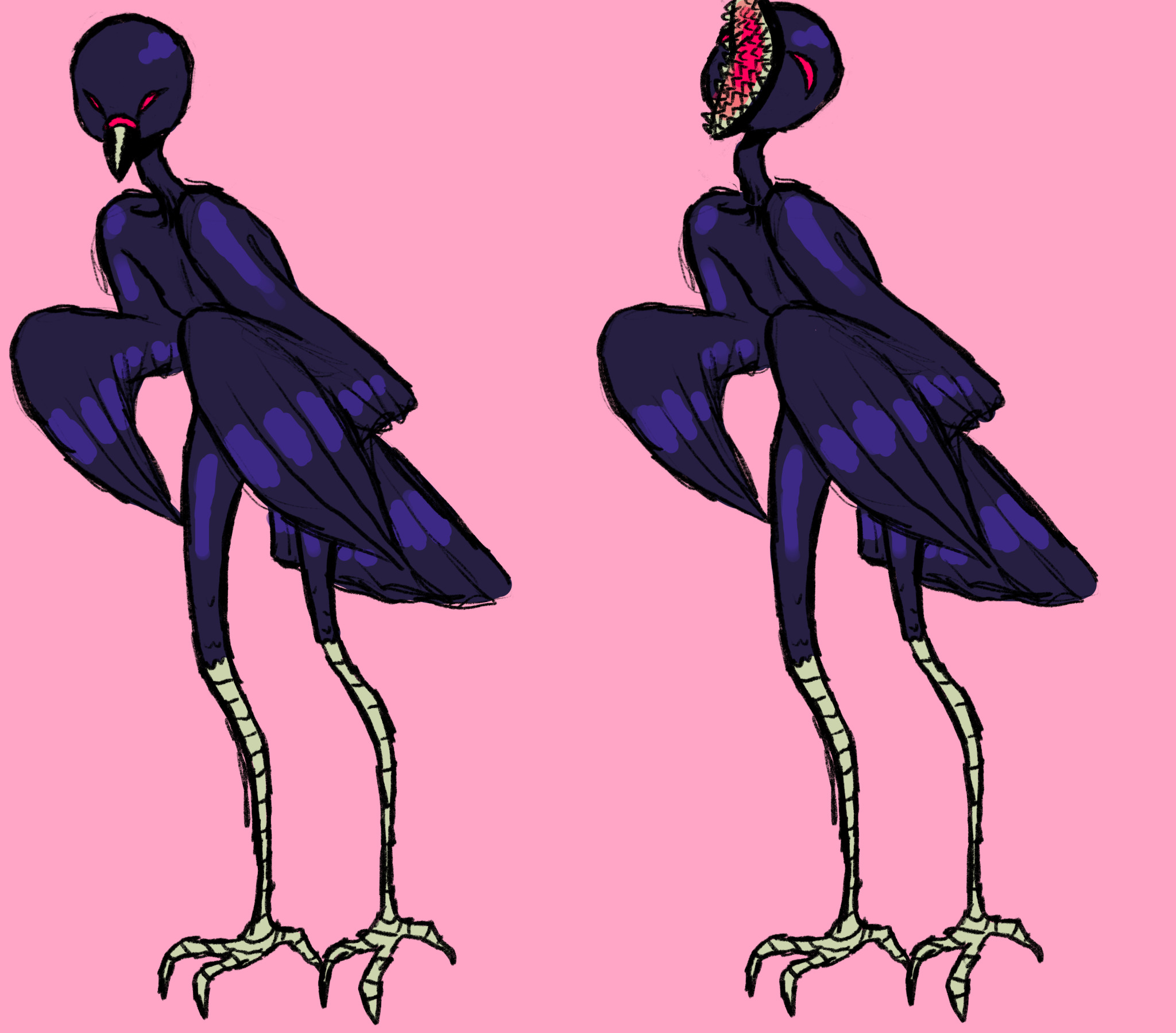 The Big ImageBoard (TBIB) - 3 toes ambiguous gender anthro avian beak bird black beak black body ...