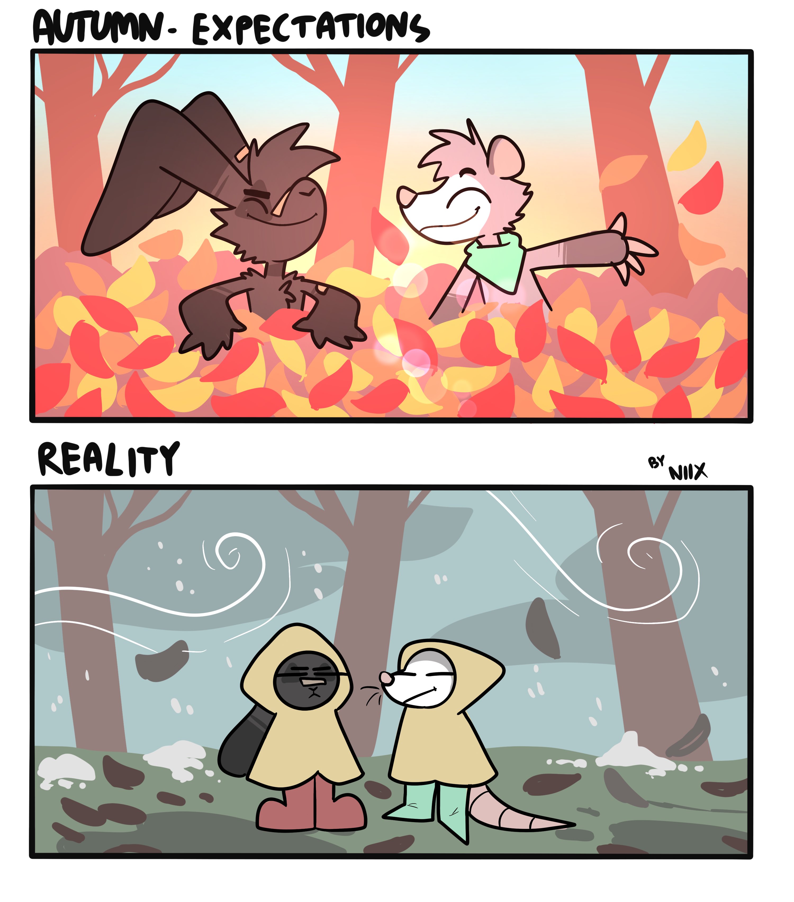 The Big ImageBoard (TBIB) - 2 panel comic absurd res american opossum anthro autumn band-aid ...
