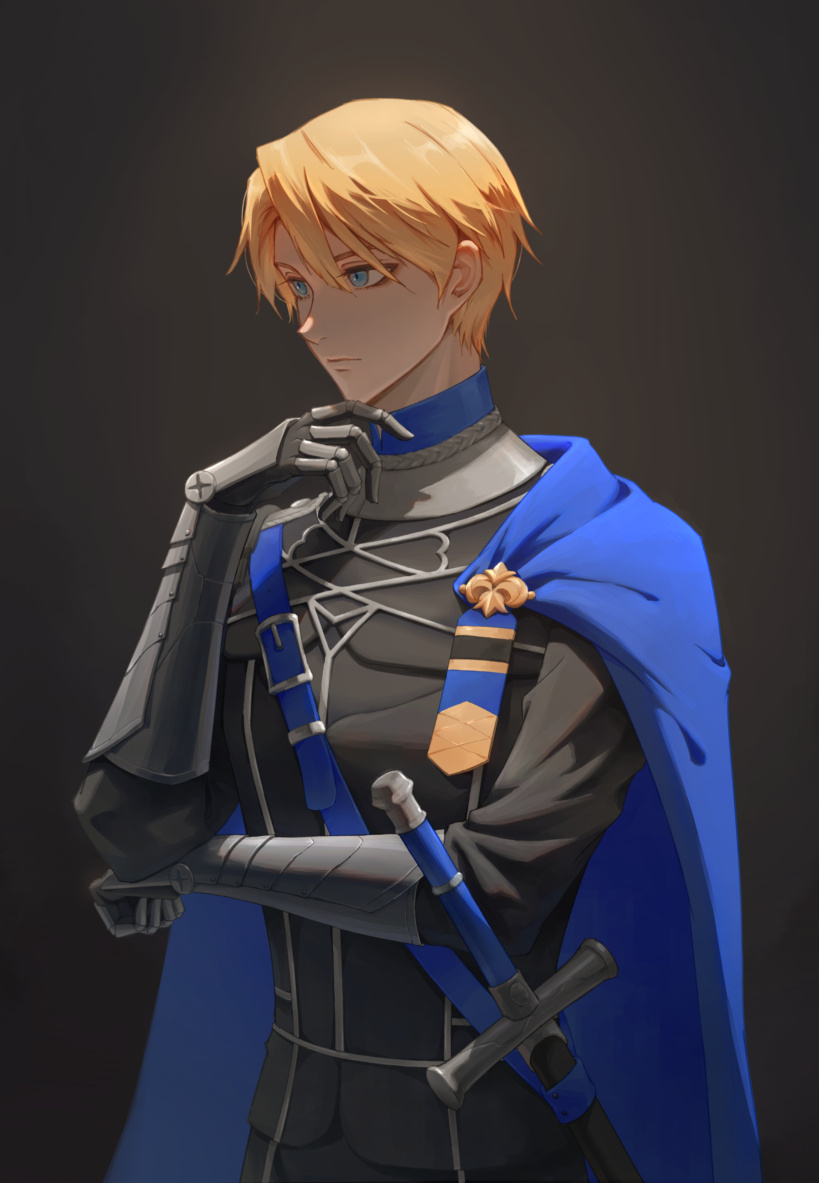 The Big ImageBoard (TBIB) - 1boy armor black armor blonde hair blue ...